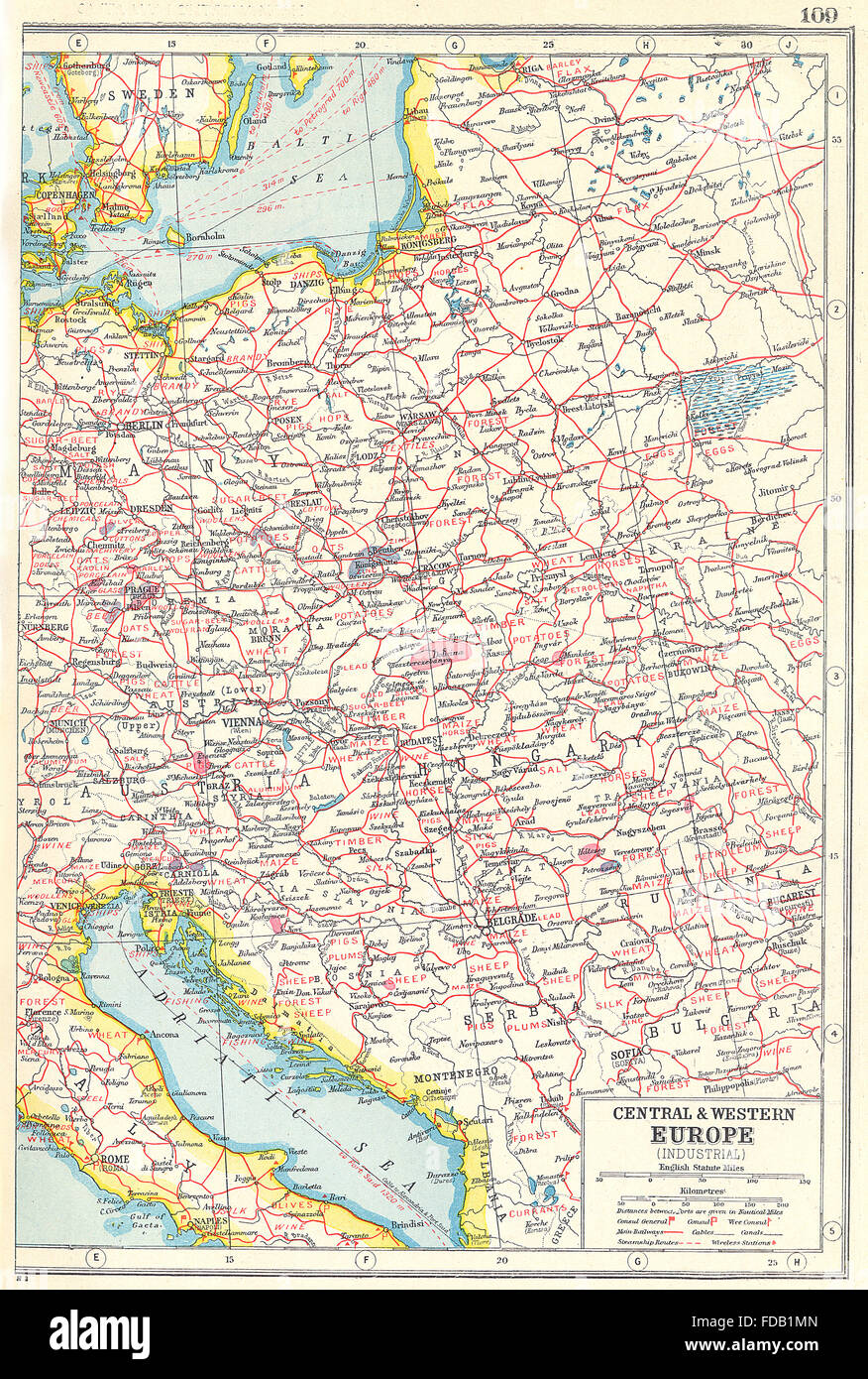 Map of east europe 1920 hi-res stock photography and images - Alamy