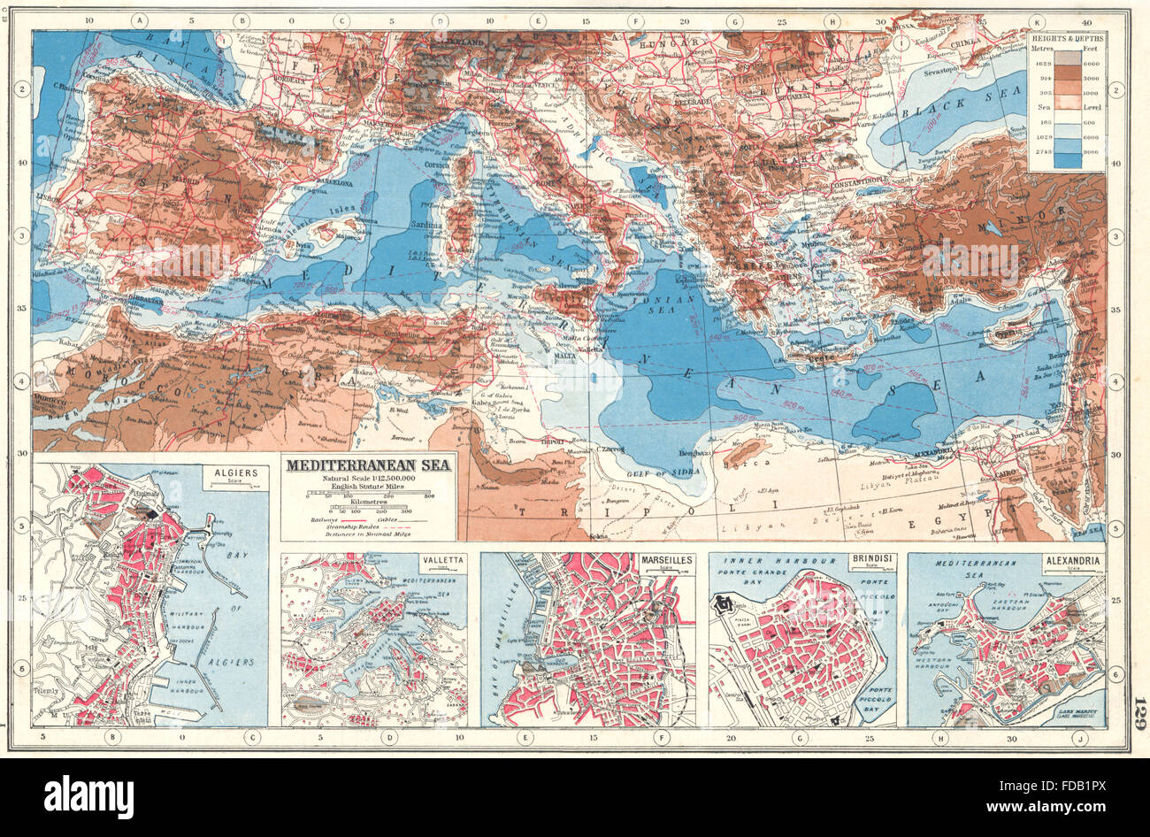 Mediterranean ports maps hi-res stock photography and images - Alamy