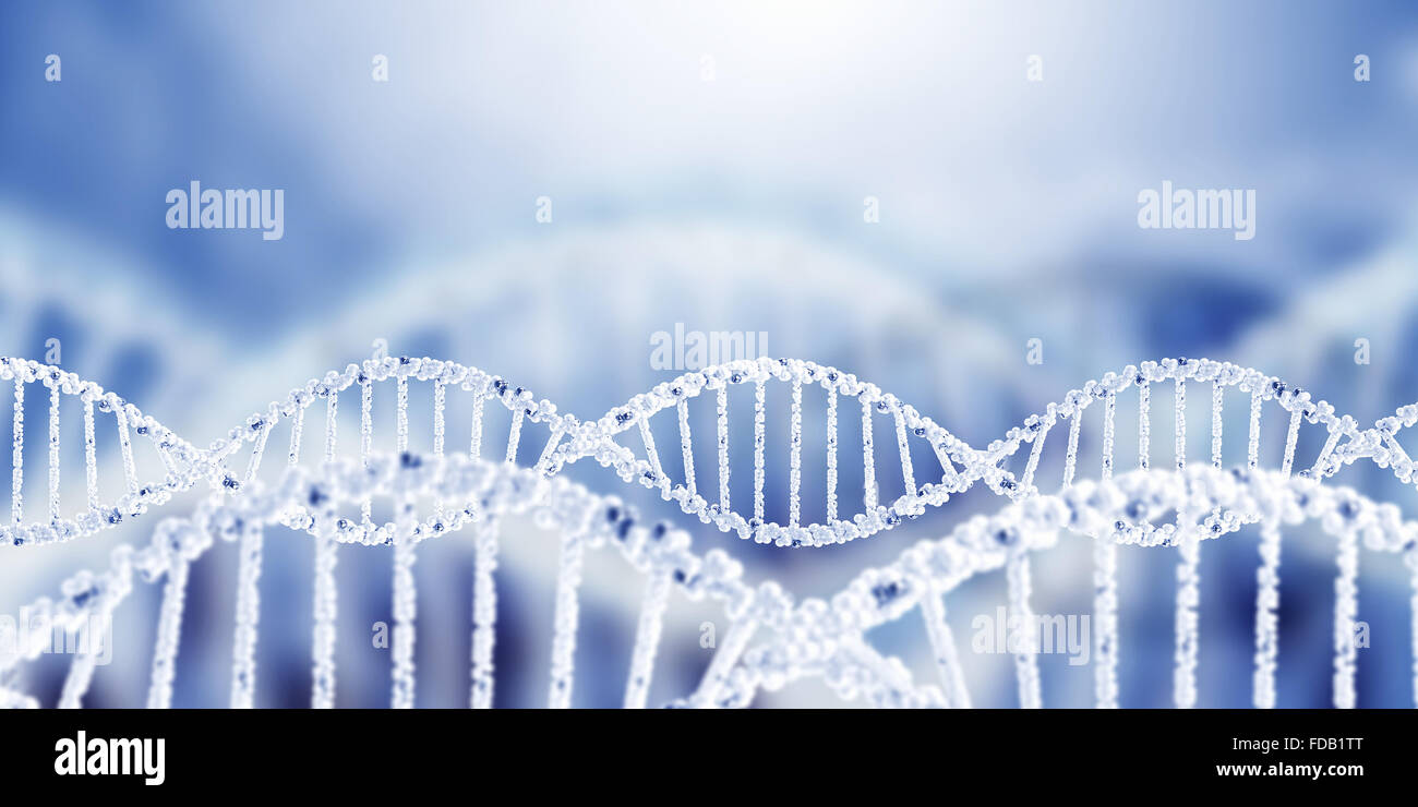 Biochemistry background concept with high tech dna molecule Stock Photo ...