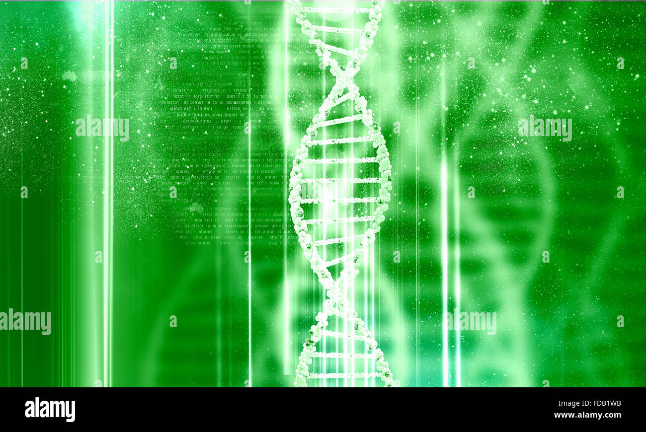 Biochemistry background concept with high tech dna molecule Stock Photo ...