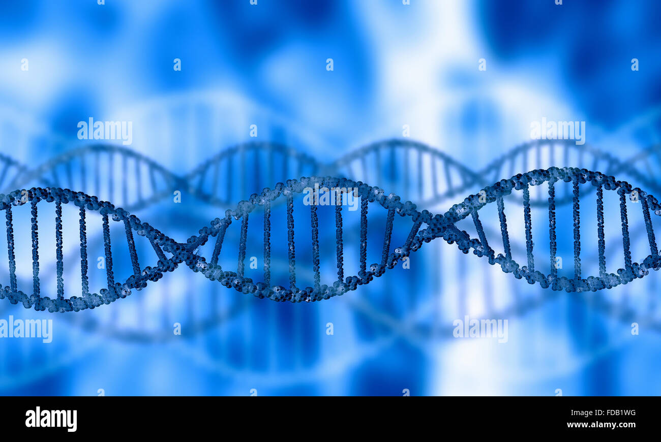 Biochemistry background concept with high tech dna molecule Stock Photo ...