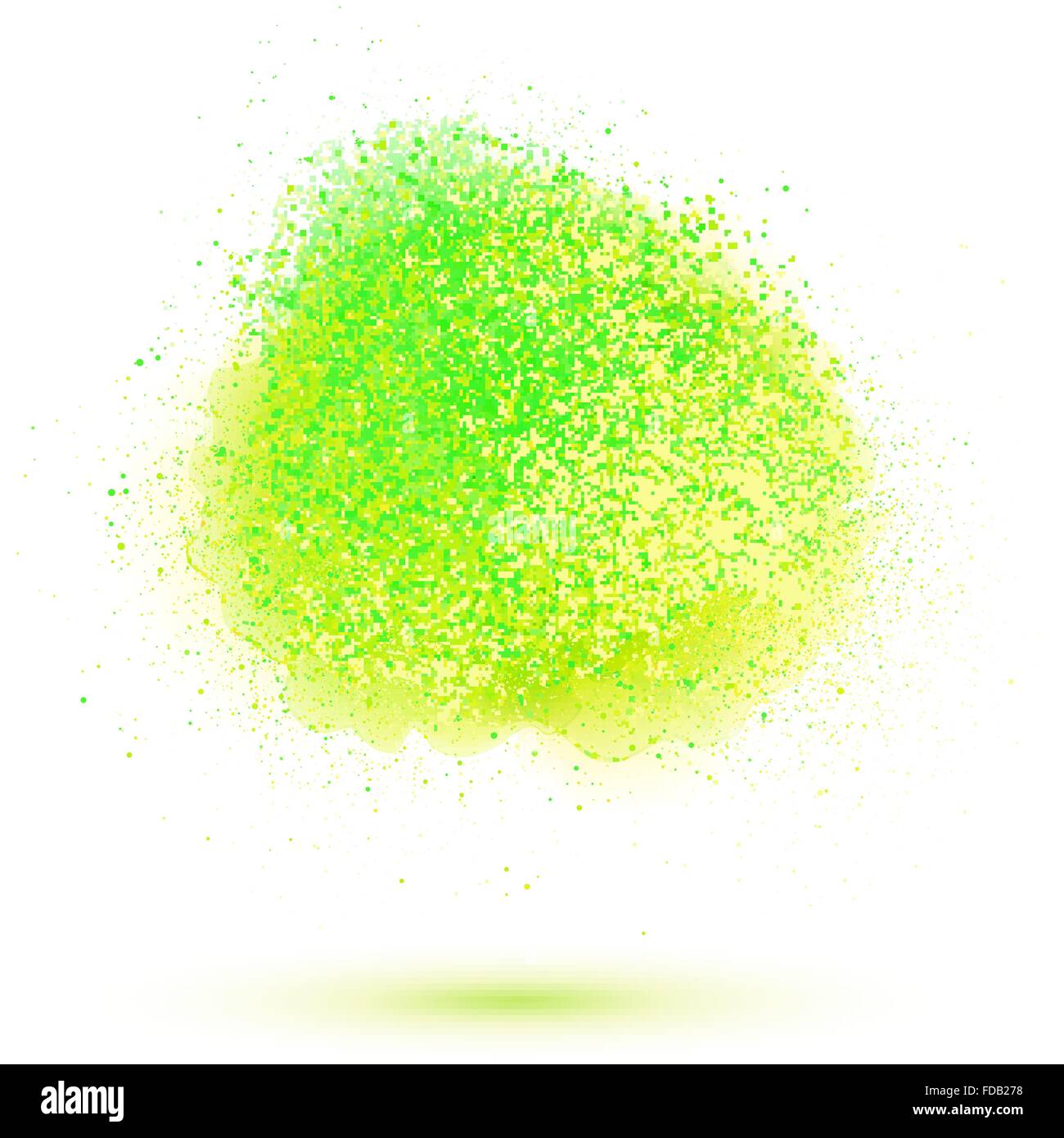 Green paint powder cloud isolated on white background Stock Vector ...