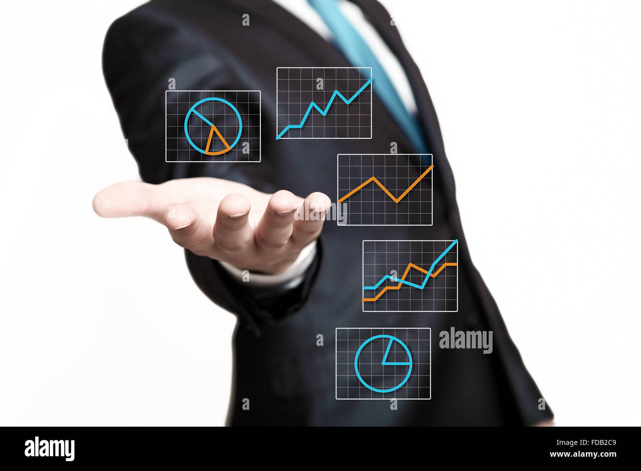 Hand presenting graph design hi-res stock photography and images - Alamy