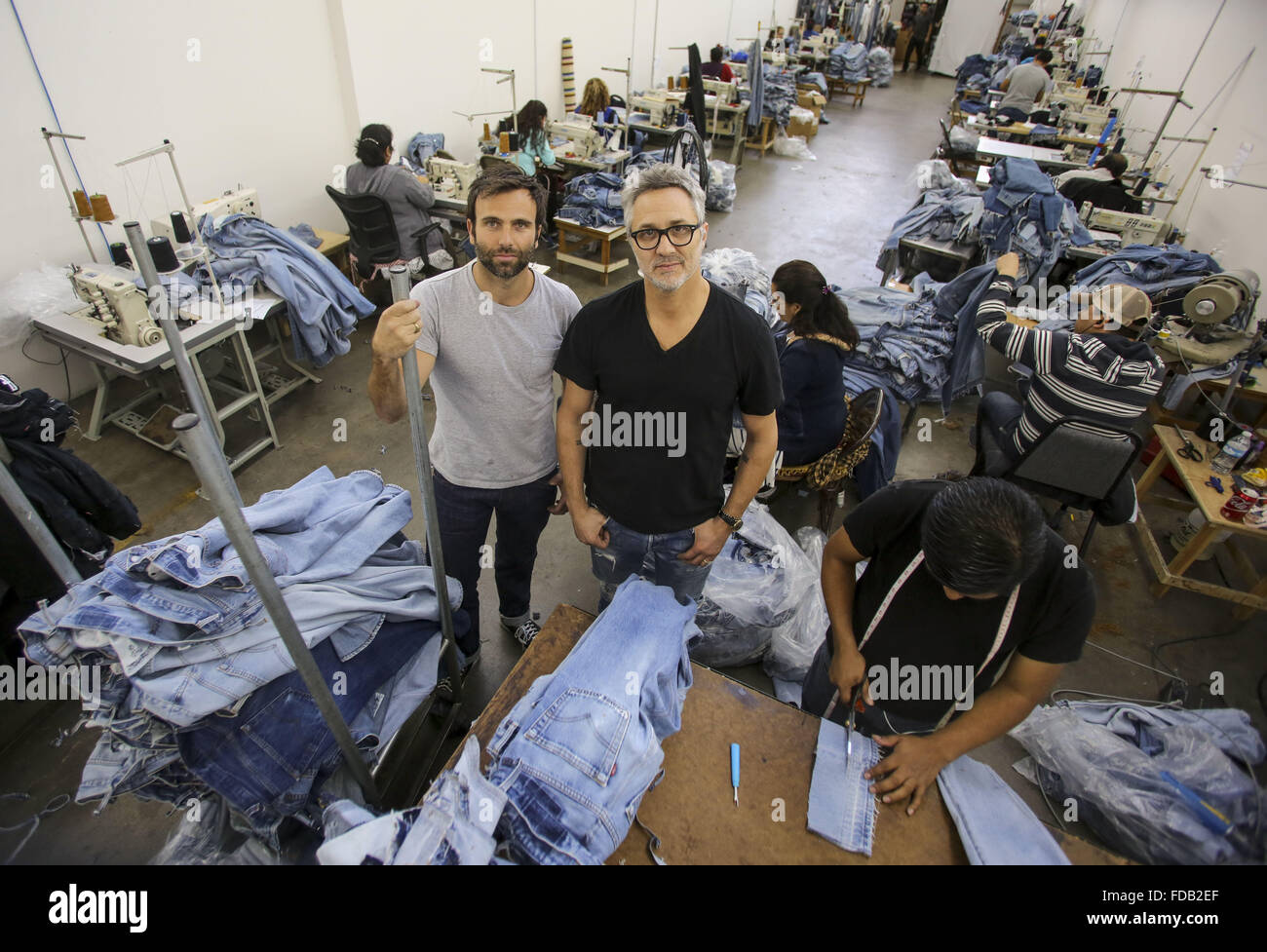 Los Angeles, California, USA. 13th Jan, 2016. Sean Barron, right, and ...