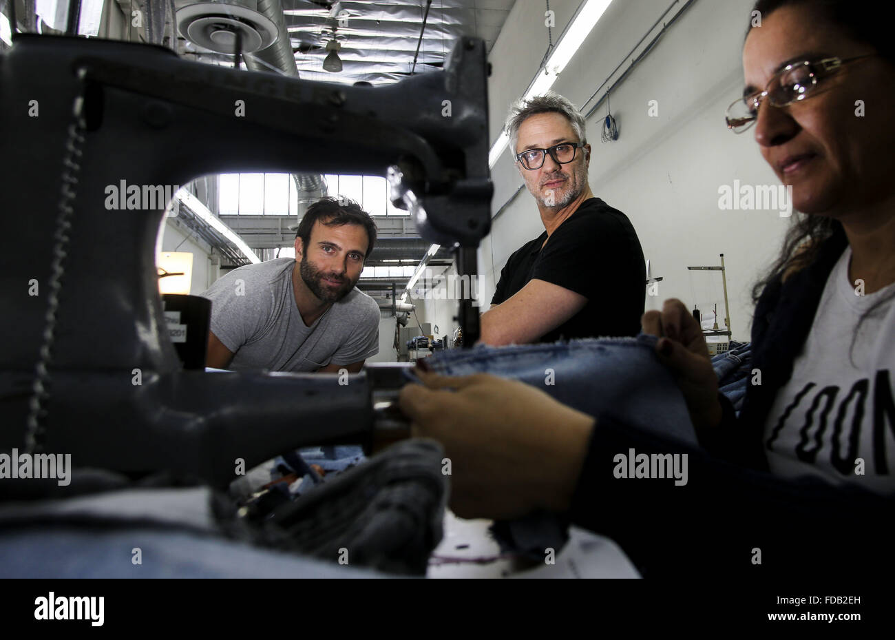 Los Angeles, California, USA. 13th Jan, 2016. Sean Barron, right, and ...