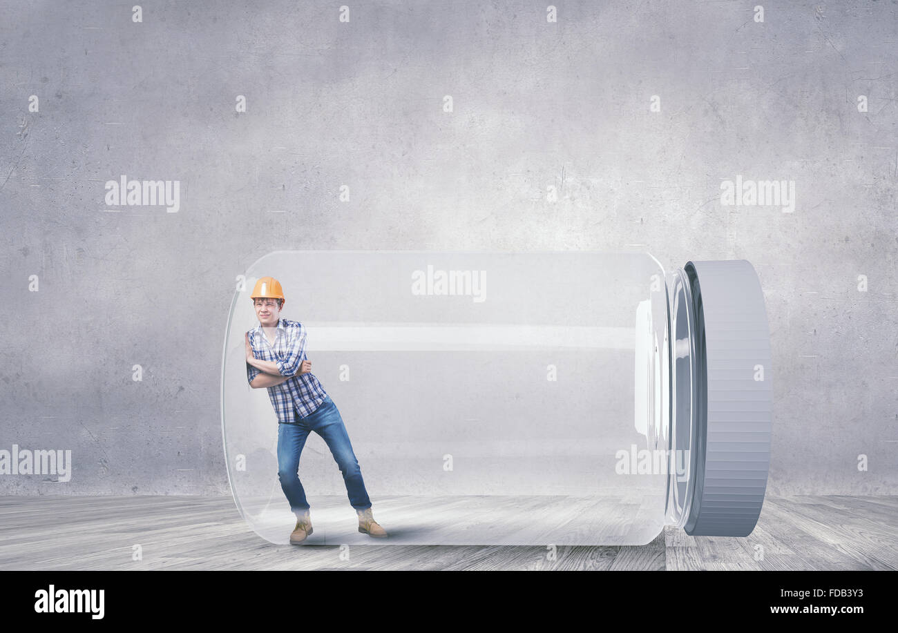 Man trapped in glass hi-res stock photography and images - Alamy