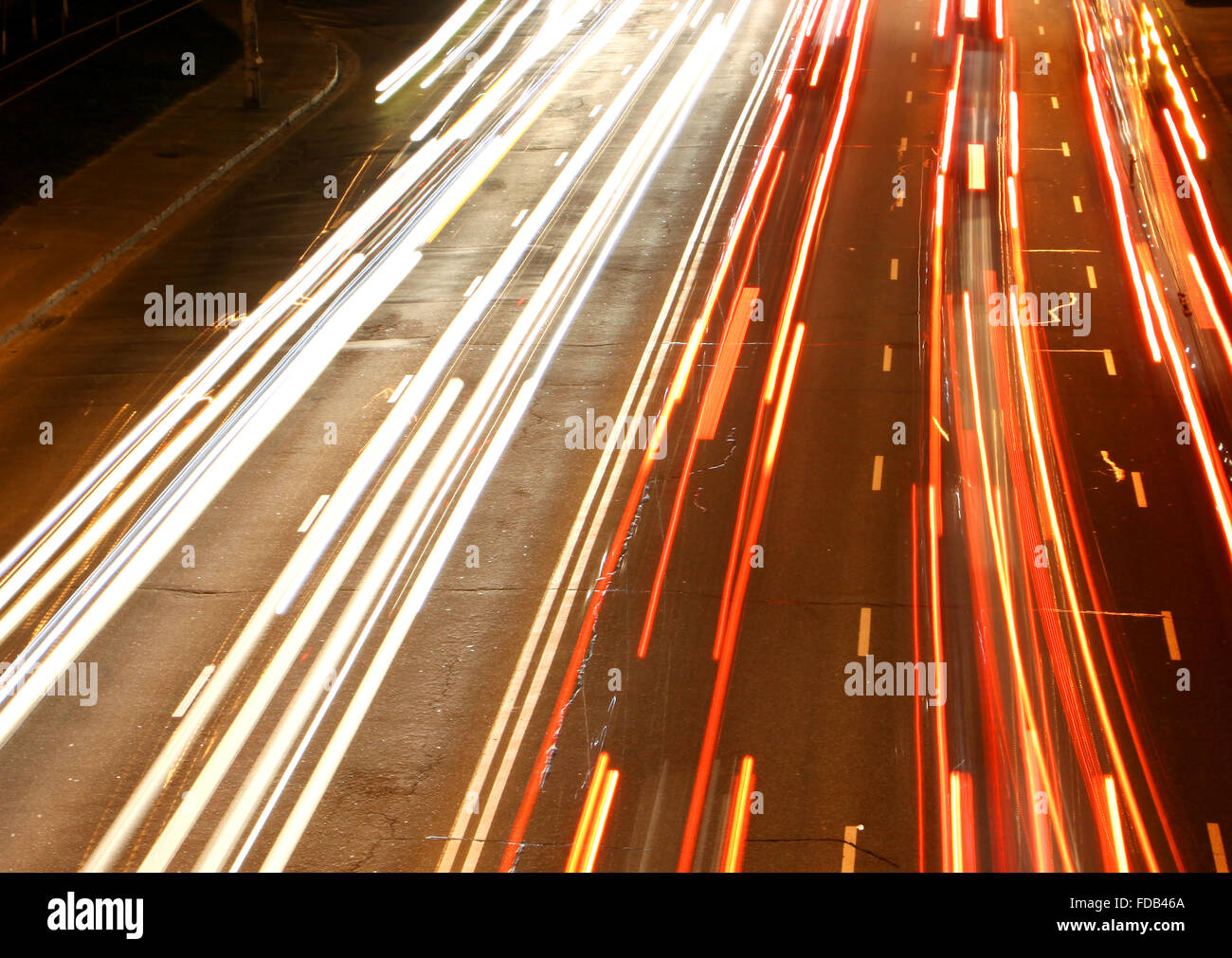 Night city road lights (long exposure Stock Photo - Alamy