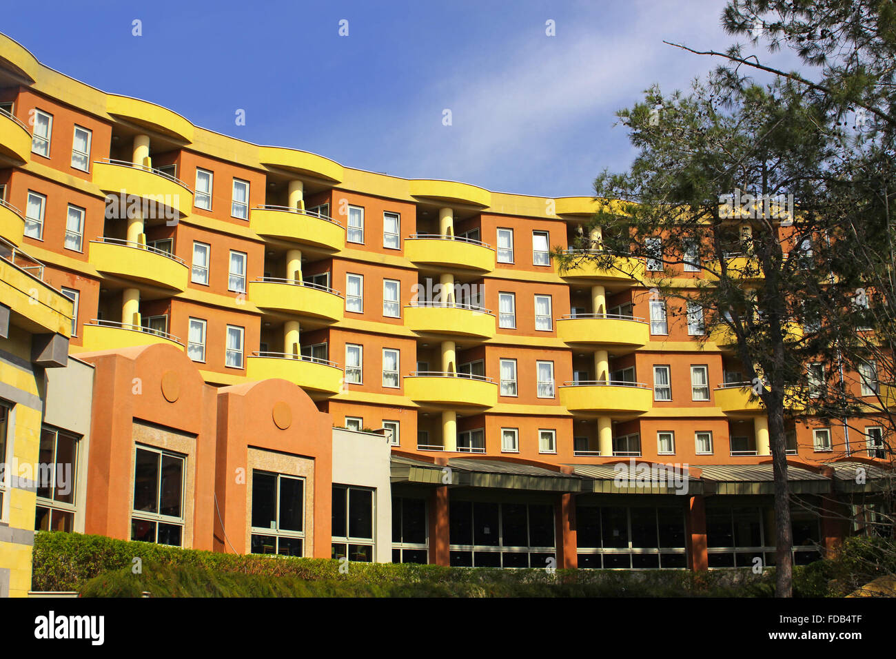 Hotel balcony blue sky hi-res stock photography and images - Alamy