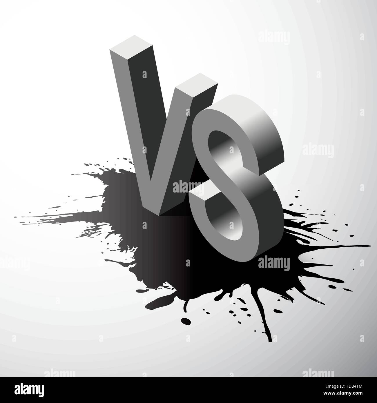 Isometric Versus letters or vs logo isolated on black splash. Vector ...