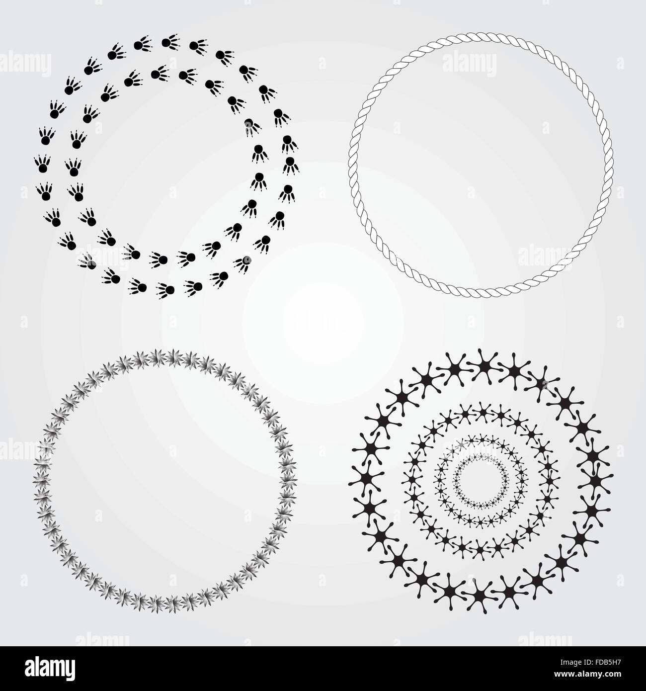 Collection round decorative frames and labels Stock Vector Image & Art ...