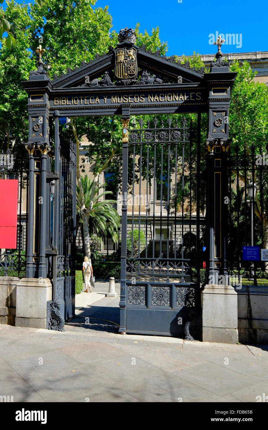 National Library and Museum Madrid Spain ES Stock Photo - Alamy