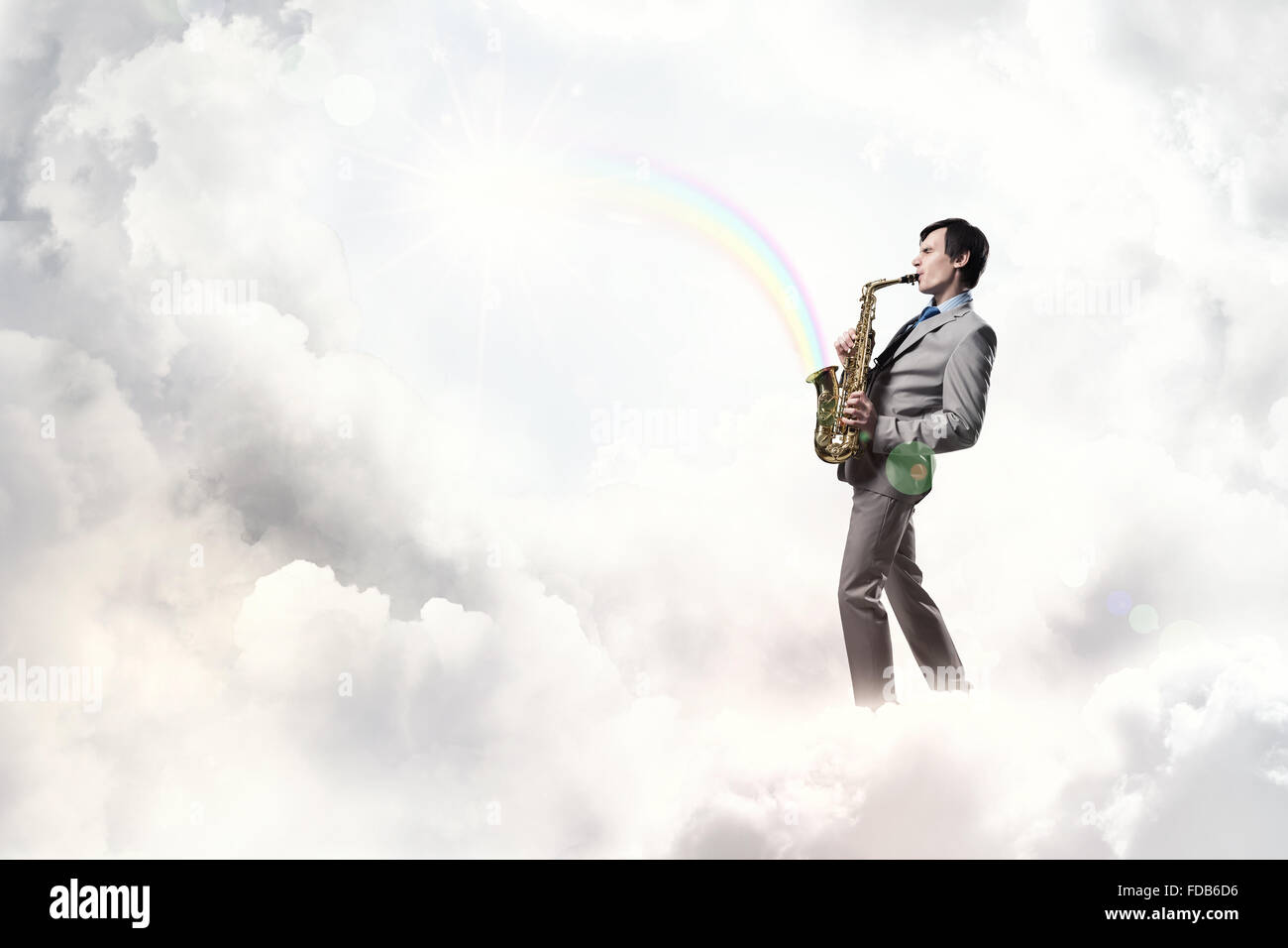 Man playing saxophone white background hi-res stock photography and ...
