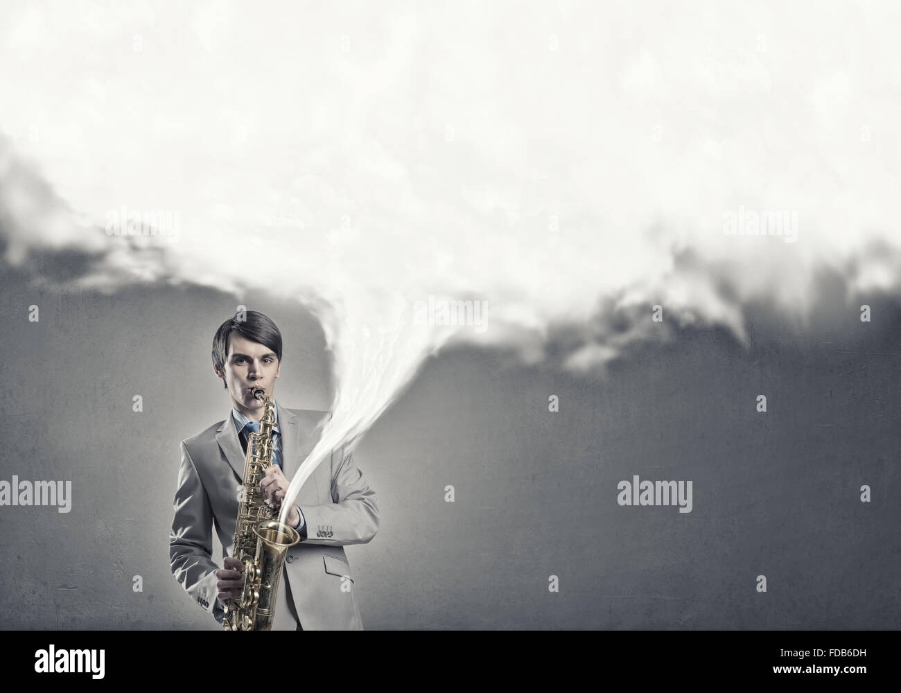 Playing saxophone white hi-res stock photography and images - Alamy