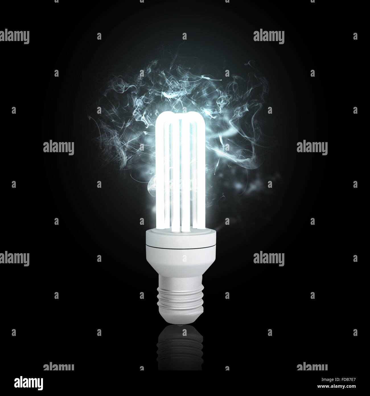 Glowing electrical light bulb on dark background Stock Photo - Alamy