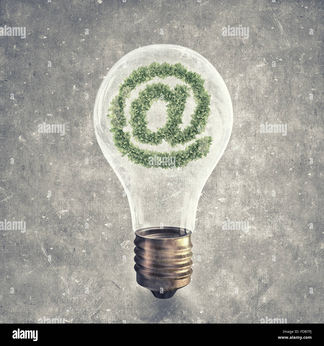 Light bulb email sign internet icon hi-res stock photography and images ...