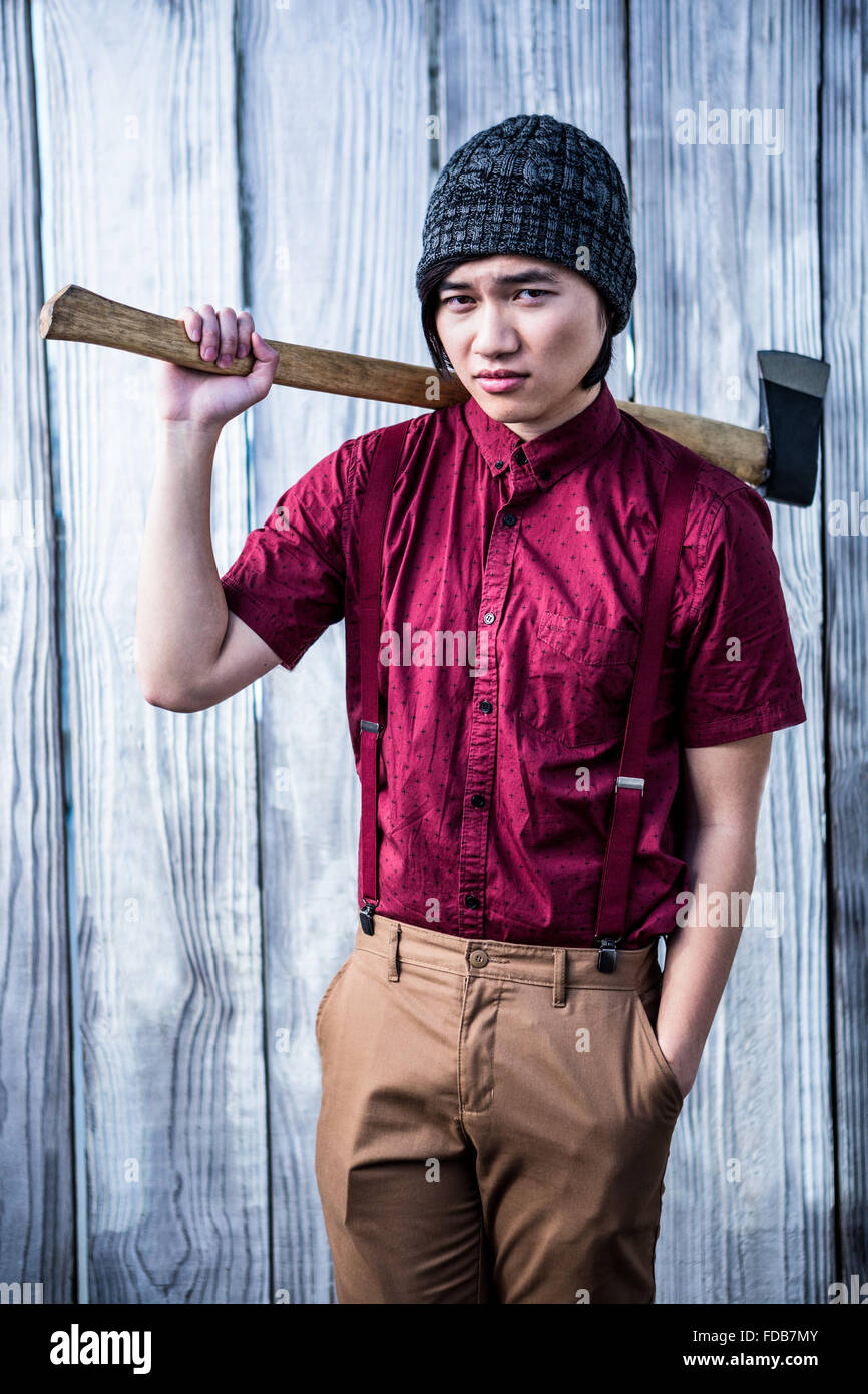 Man posing with axe hi-res stock photography and images - Alamy