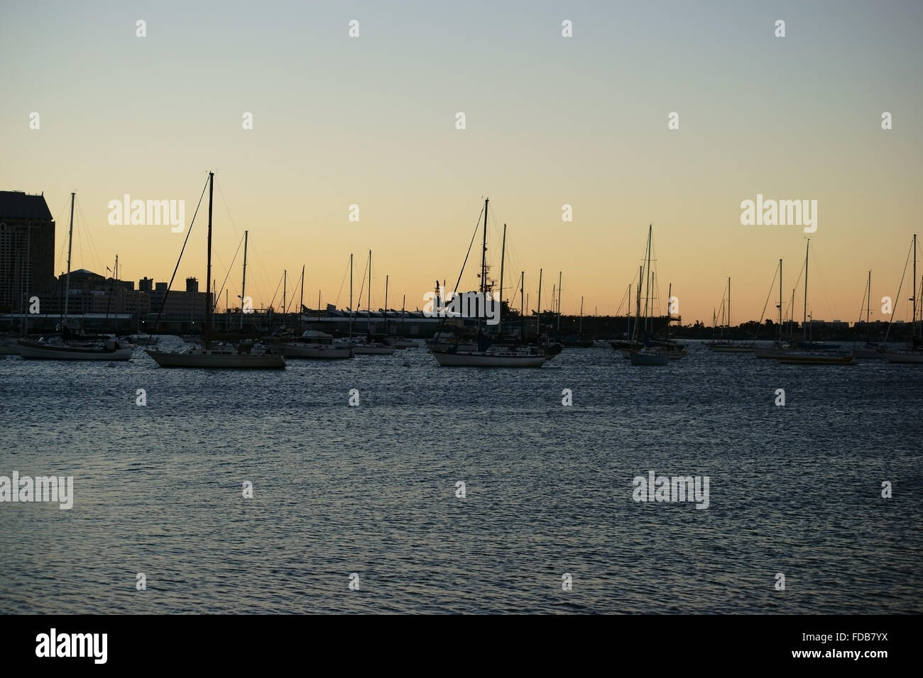 Sailboats early morning Stock Photo - Alamy
