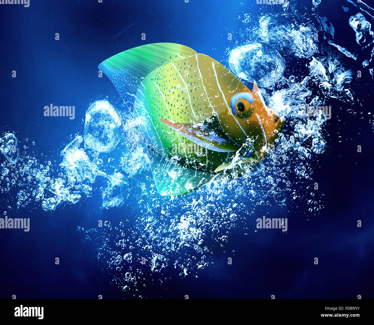 Exotic tropical fish in clear crystal blue water Stock Photo - Alamy