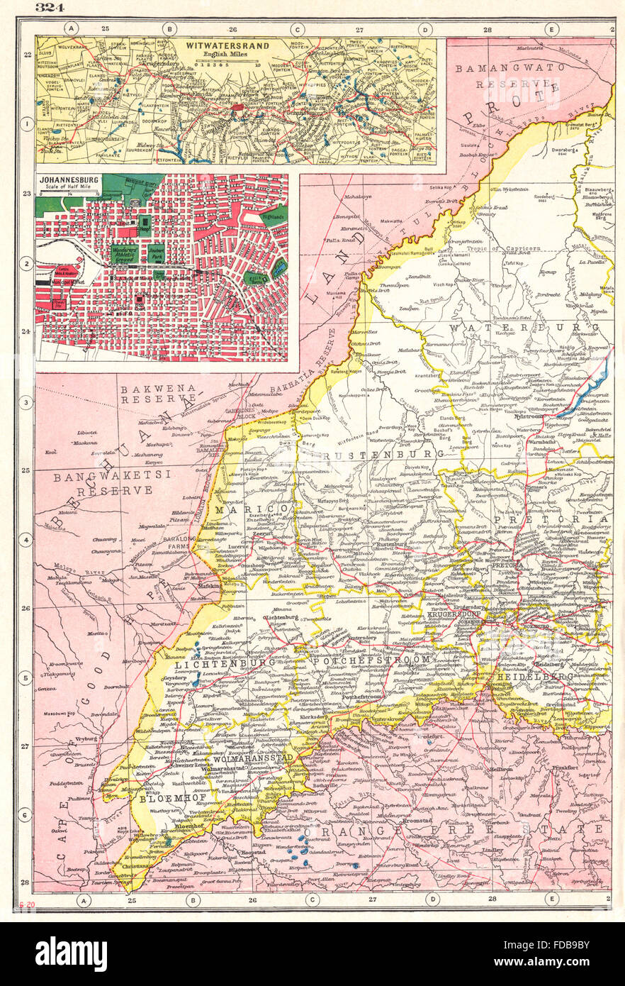 Transvaal map hi-res stock photography and images - Alamy