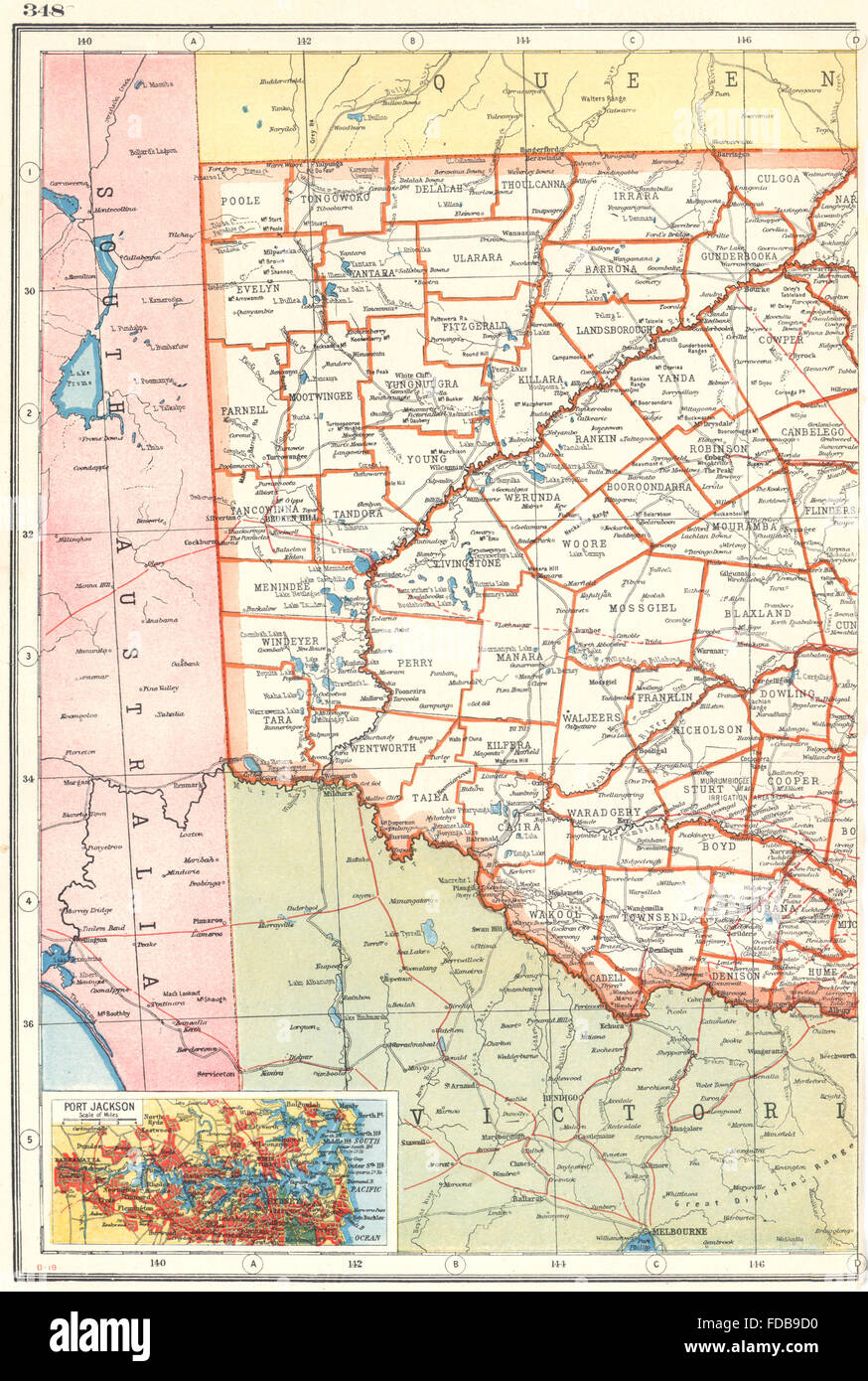 Map australia 1920 hi-res stock photography and images - Alamy