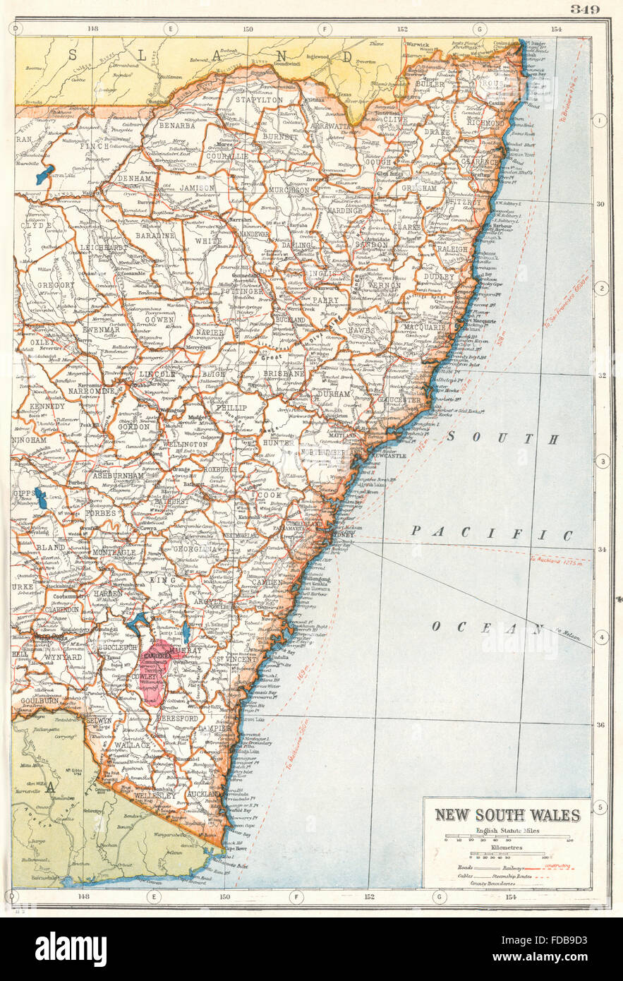 Map of the south 1920 hi-res stock photography and images - Alamy