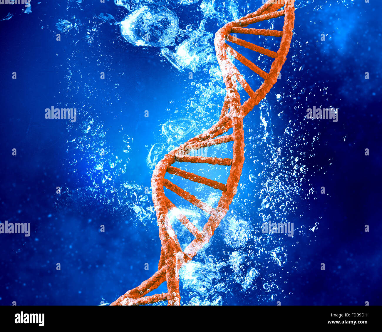DNA molecule in clear crystal blue water Stock Photo - Alamy