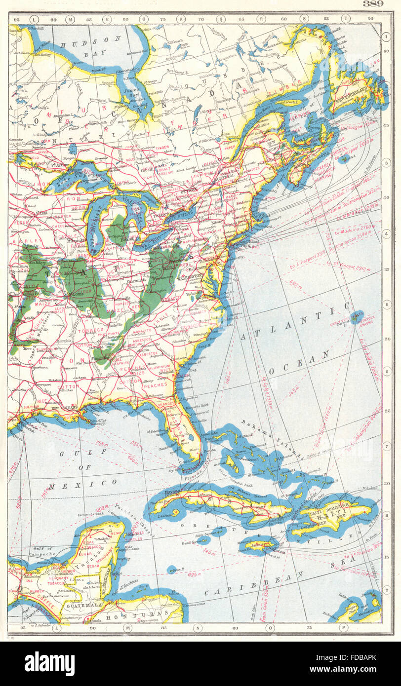 NORTH AMERICA EAST: Showing Agricultural & Commercial products, 1920 ...