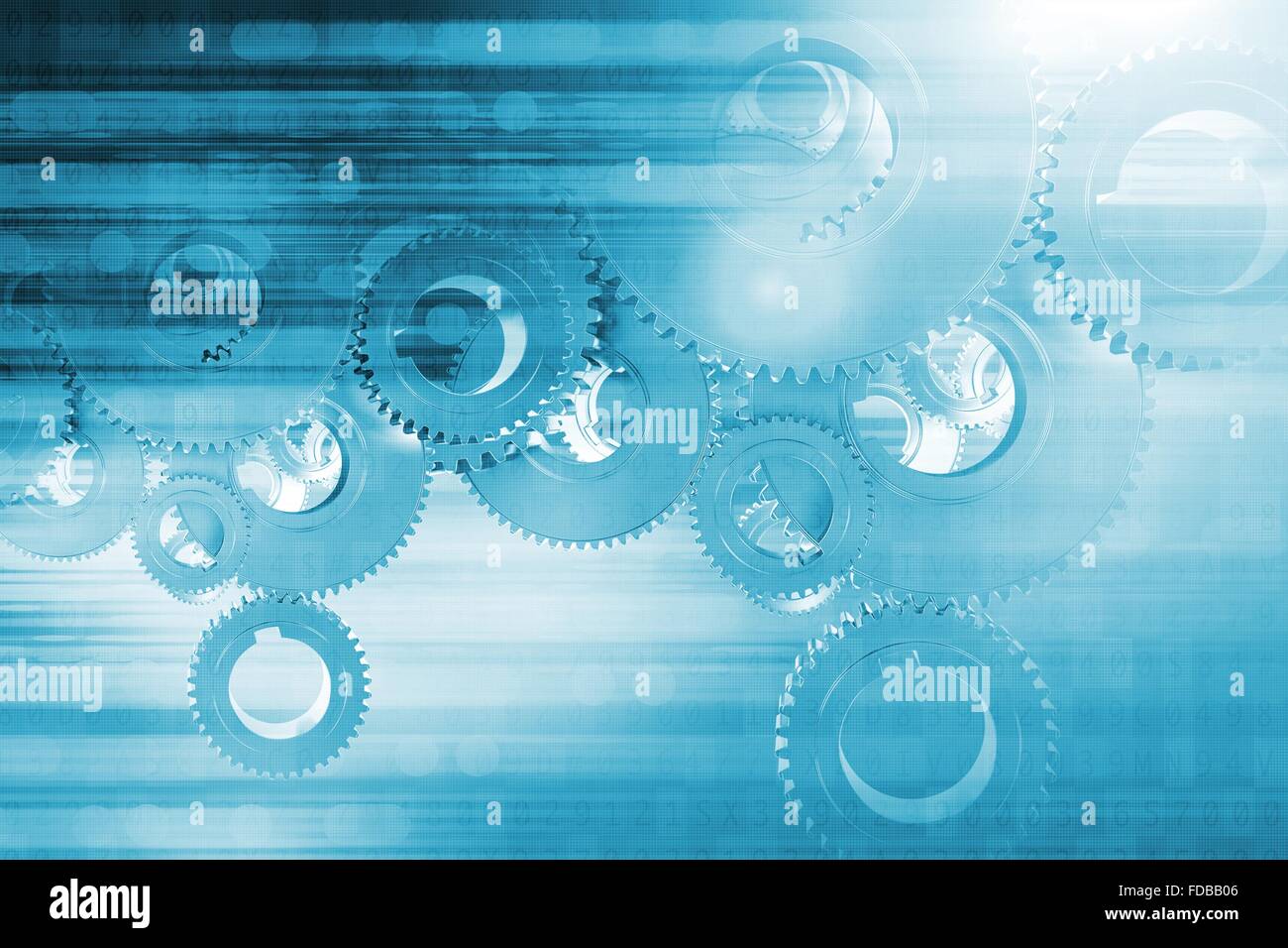 Mechanic Abstraction Background Illustration. Cog Wheels in Motion ...