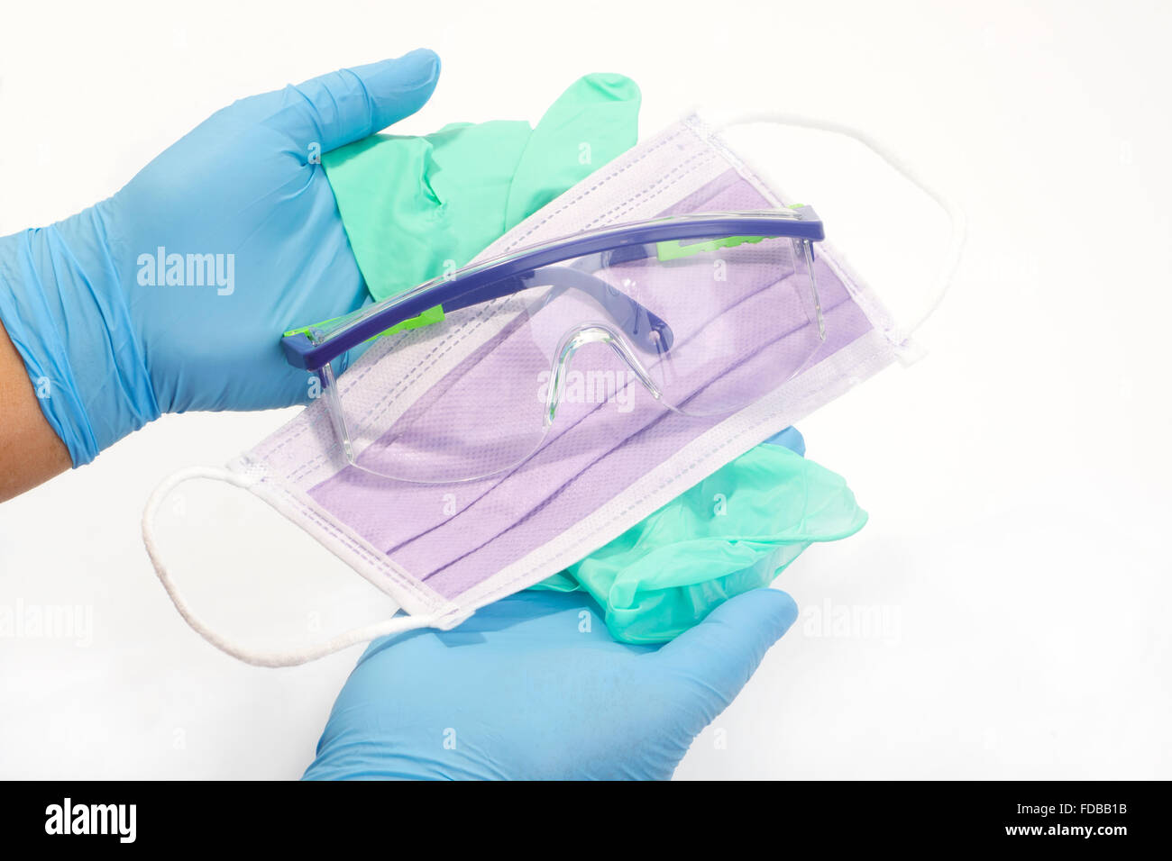 Nurse eye protection gloves hi-res stock photography and images - Alamy