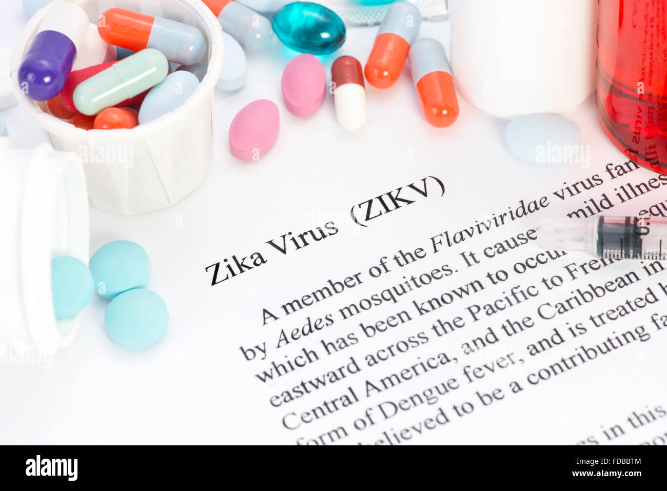 Zika virus concept photo with syringes and medication Stock Photo - Alamy