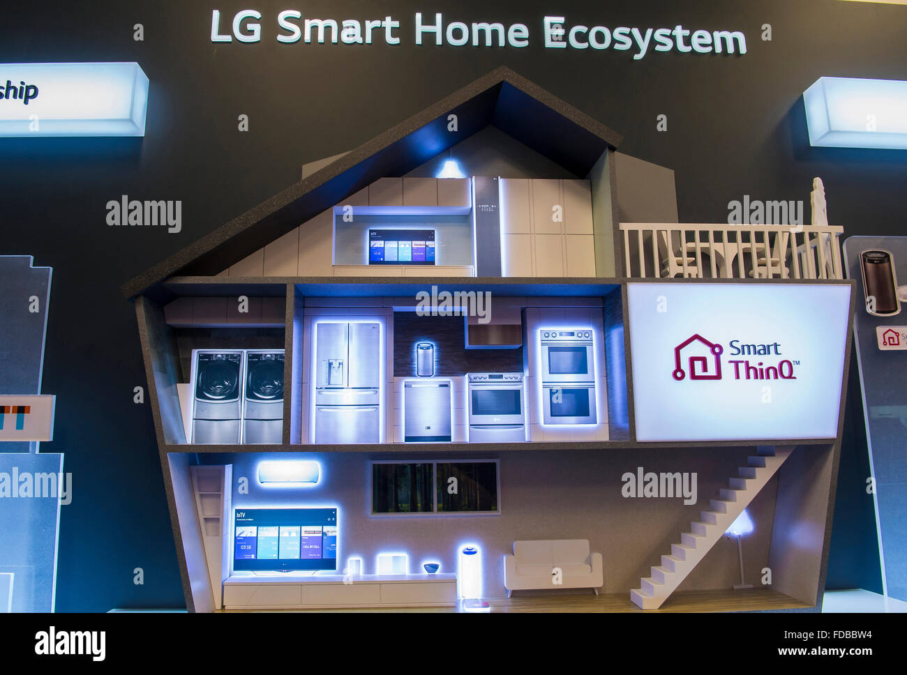 The LG booth at the CES show in Las Vegas Stock Photo - Alamy