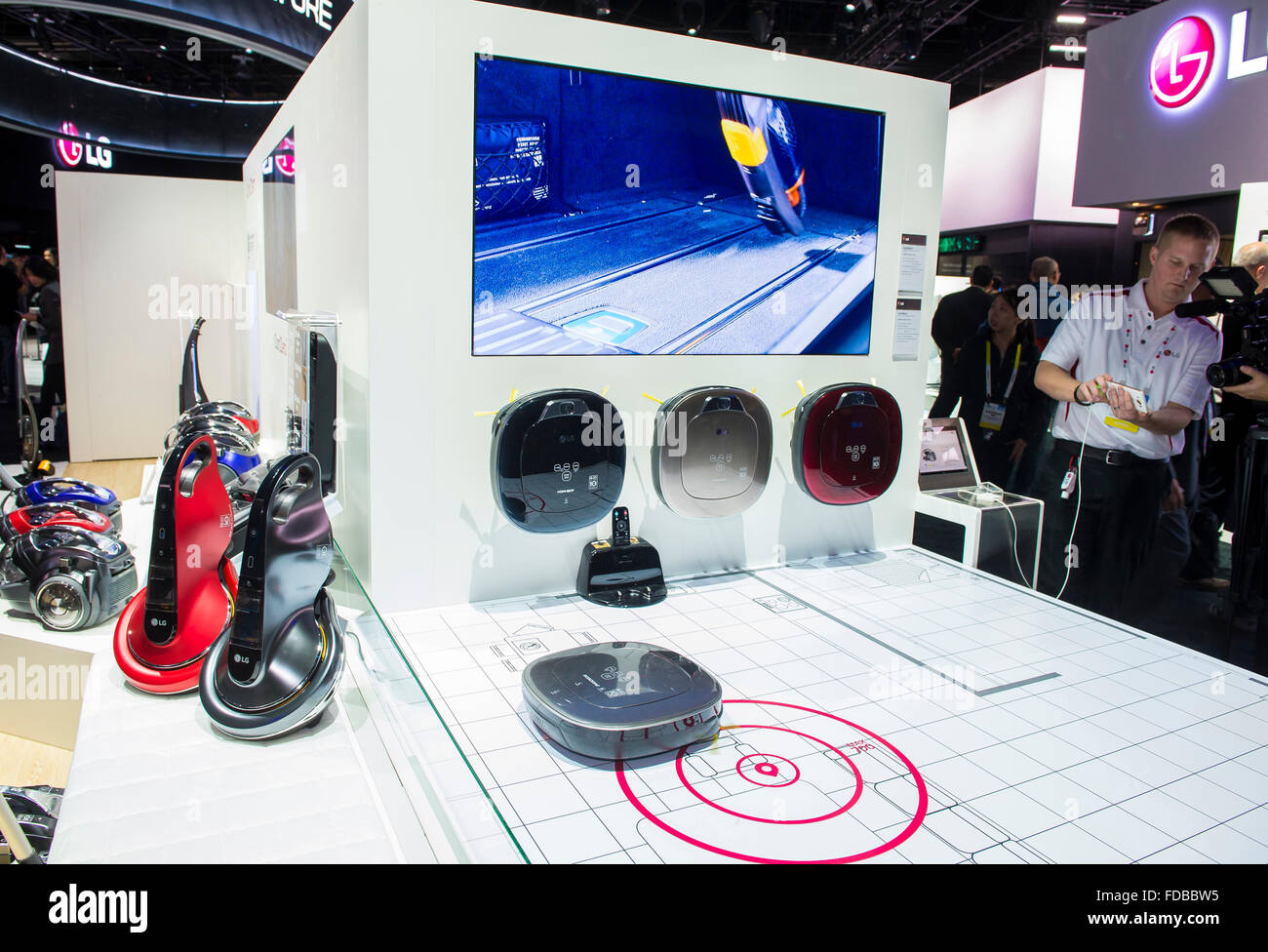 The LG booth at the CES show in Las Vegas Stock Photo - Alamy