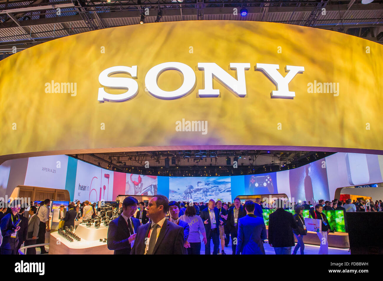 The Sony booth at the CES show held in Las Vegas Stock Photo - Alamy