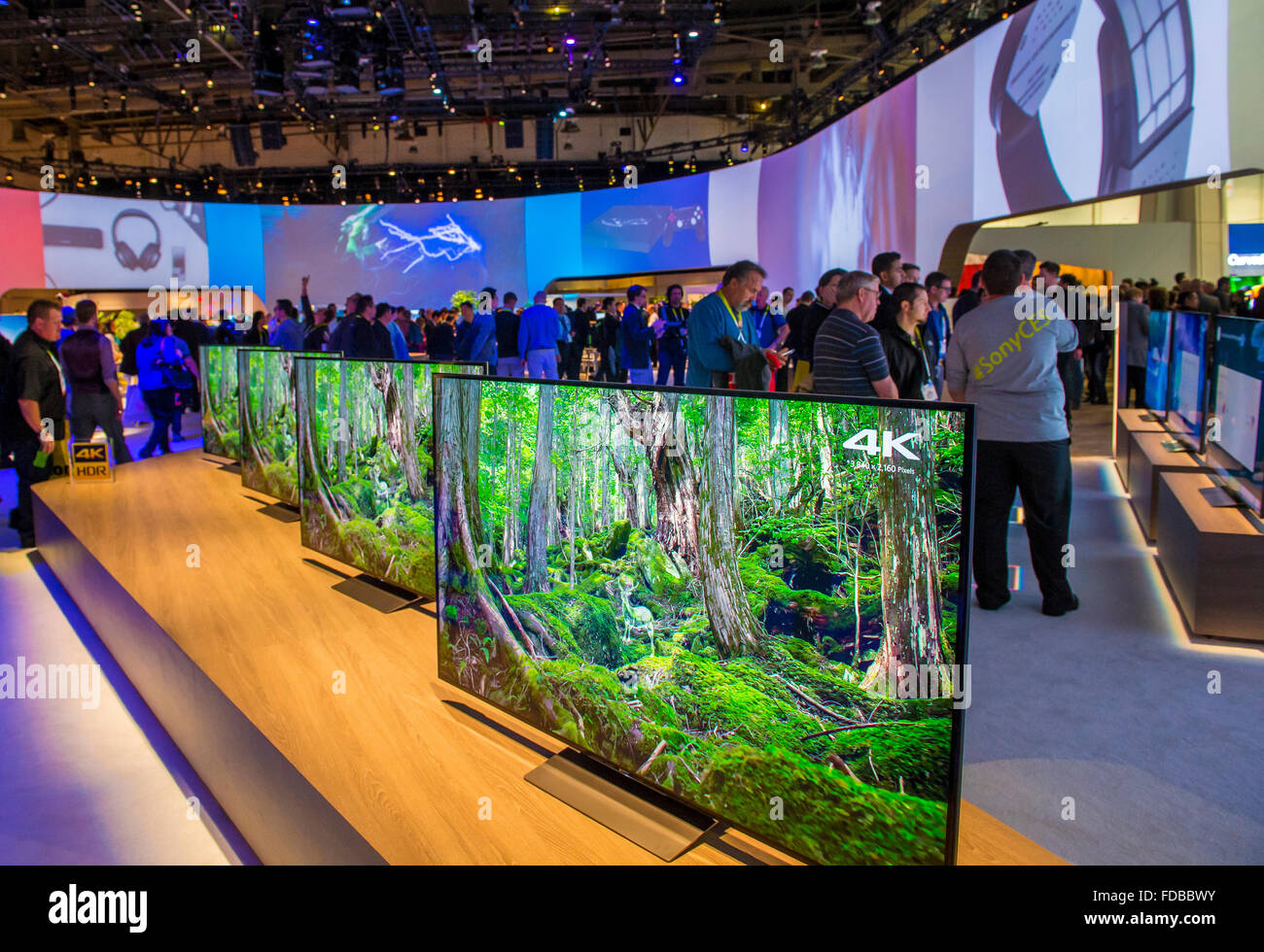 The Sony booth at the CES show in Las Vegas Stock Photo - Alamy