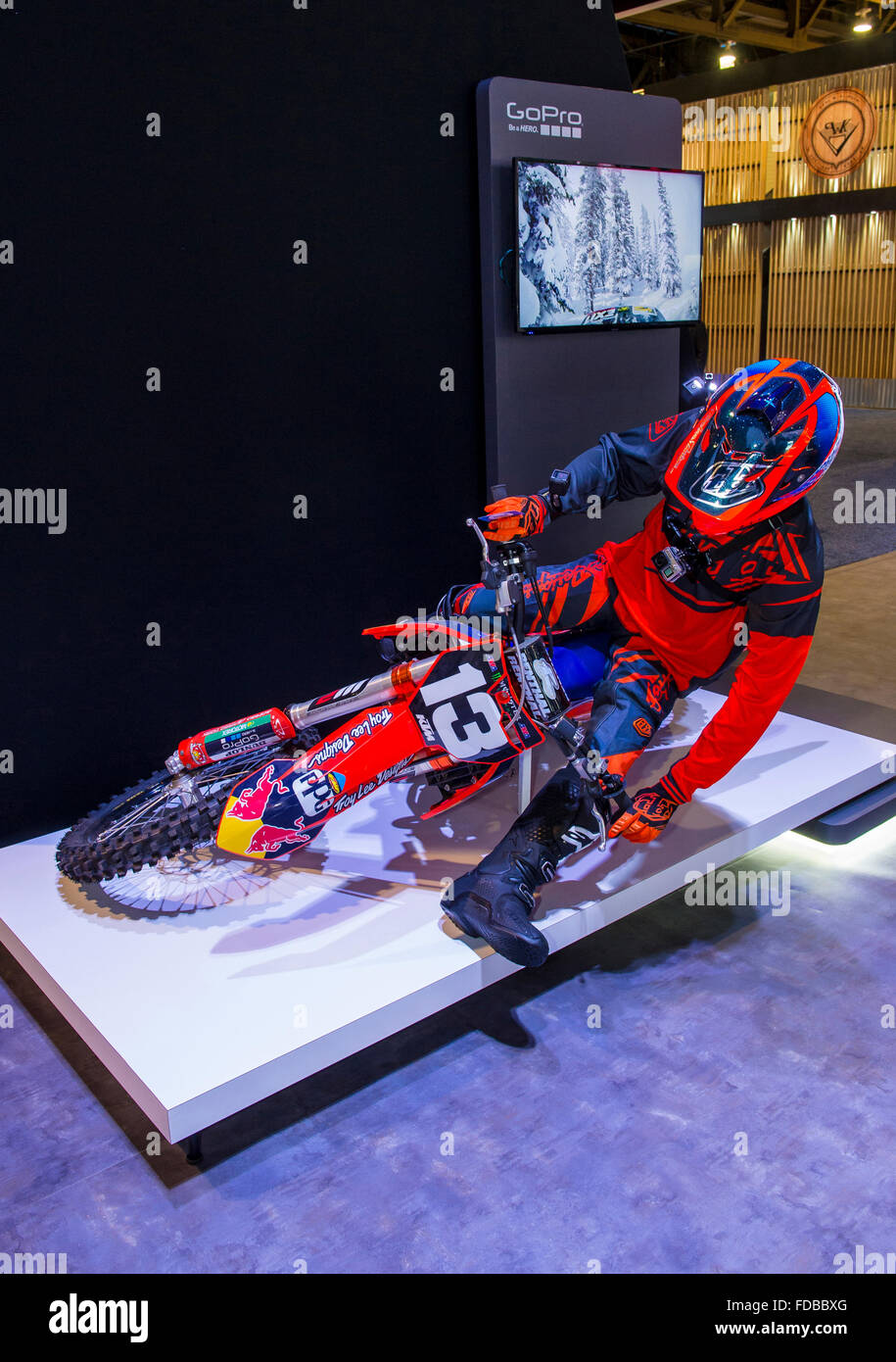 The GoPro booth at the CES show held in Las Vegas Stock Photo - Alamy