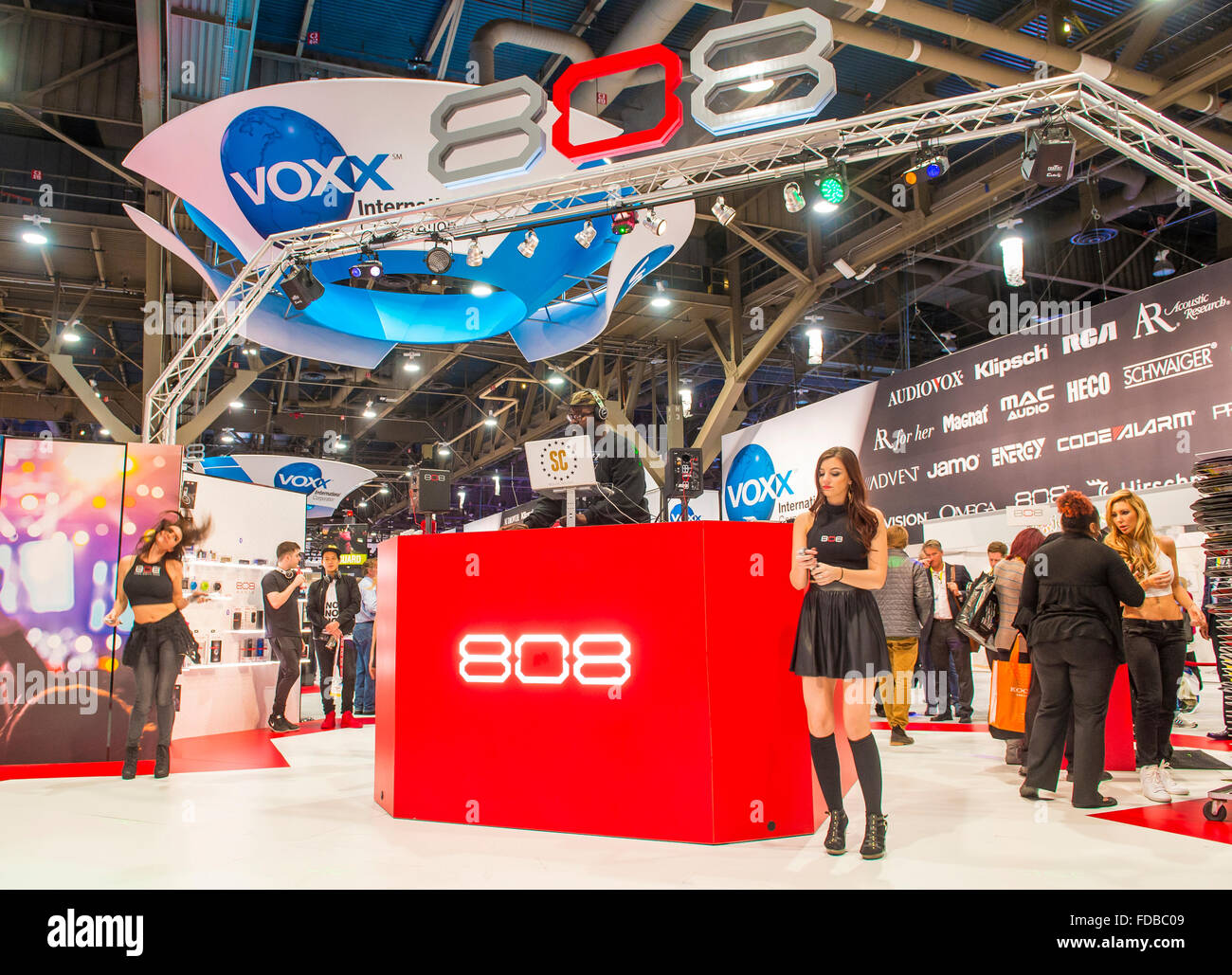 DJ at the 808 Booth at the CES show in Las Vegas Stock Photo - Alamy