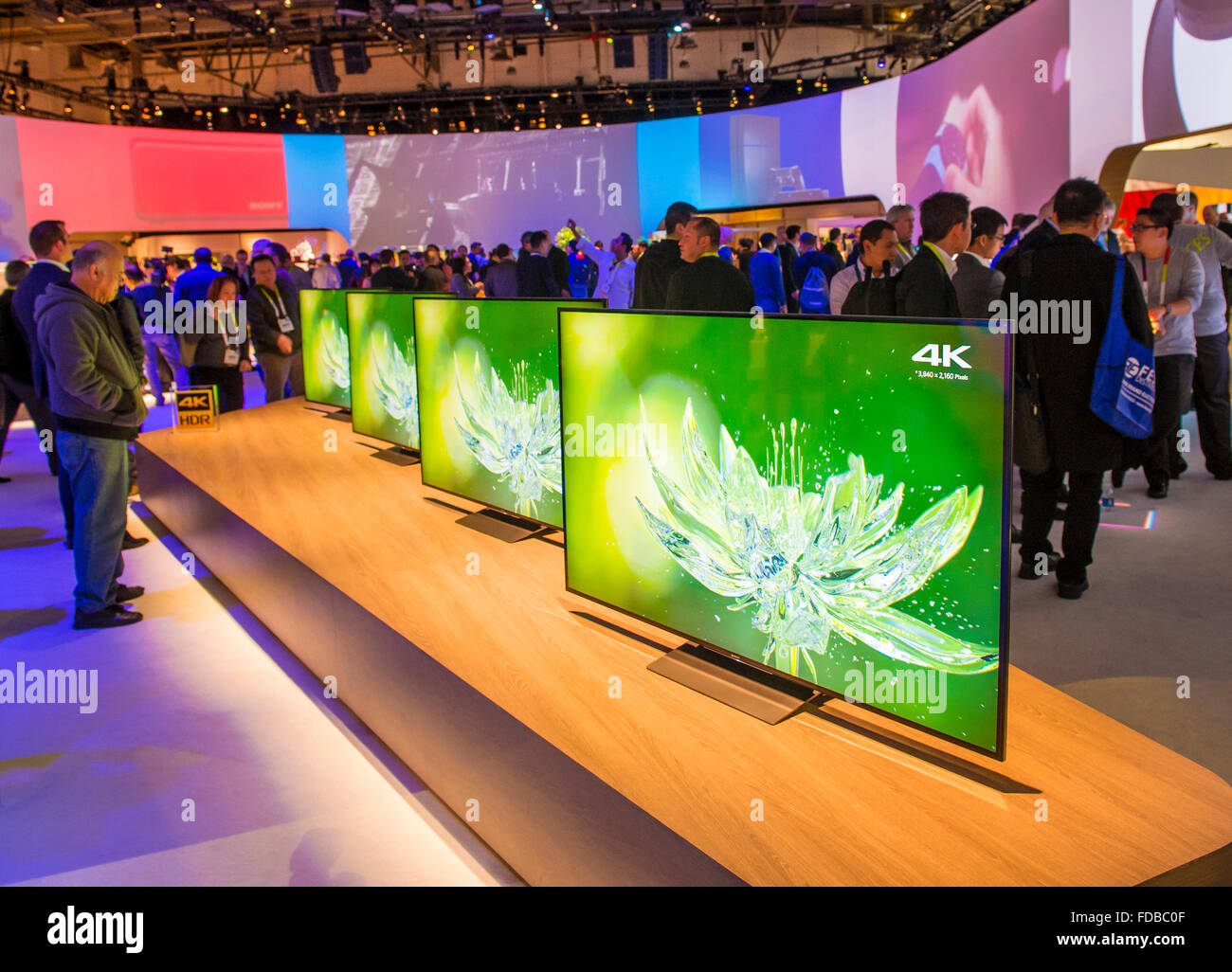 The Sony booth at the CES show in Las Vegas Stock Photo - Alamy
