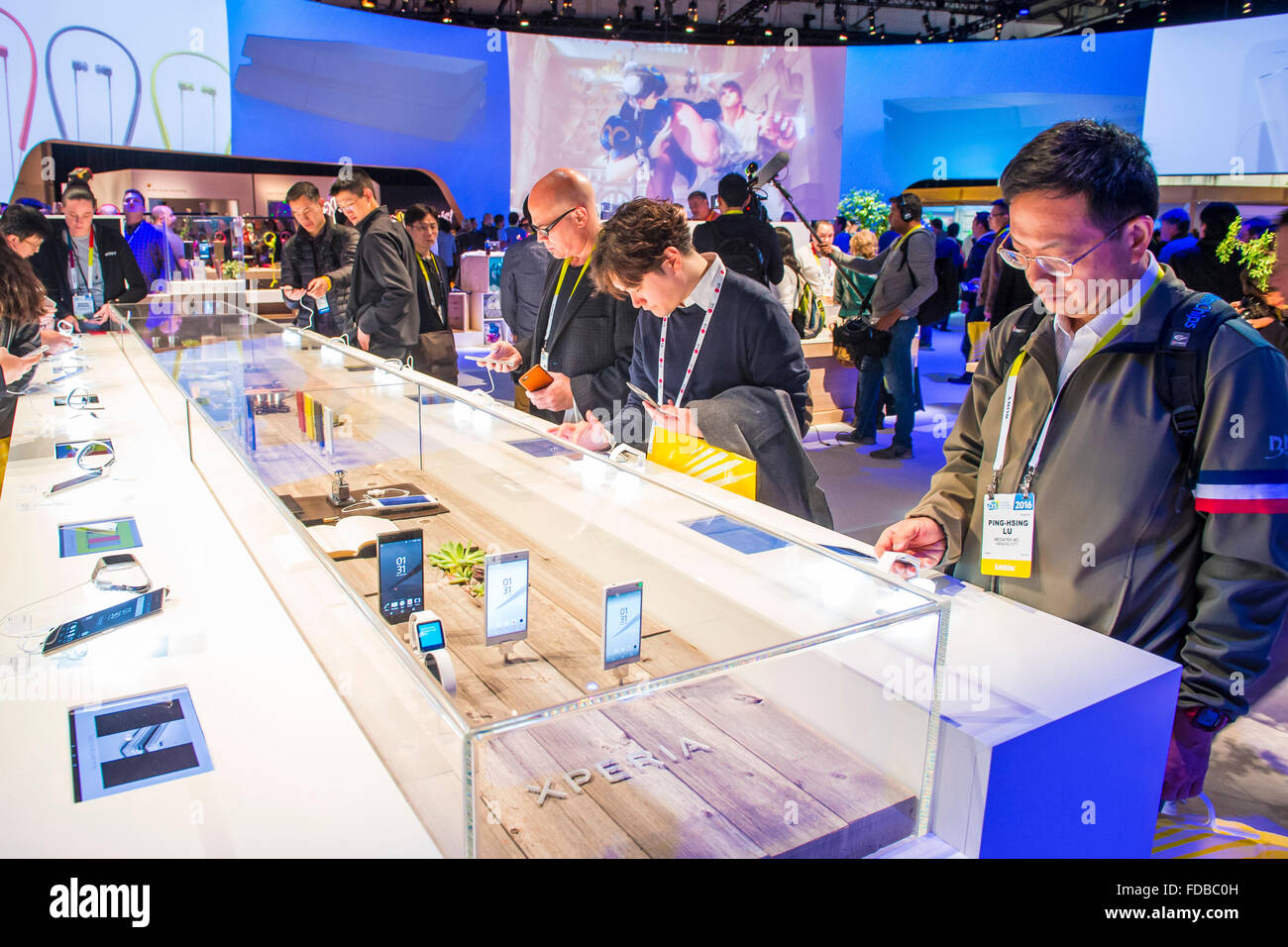 The Sony booth at the CES show in Las Vegas Stock Photo - Alamy