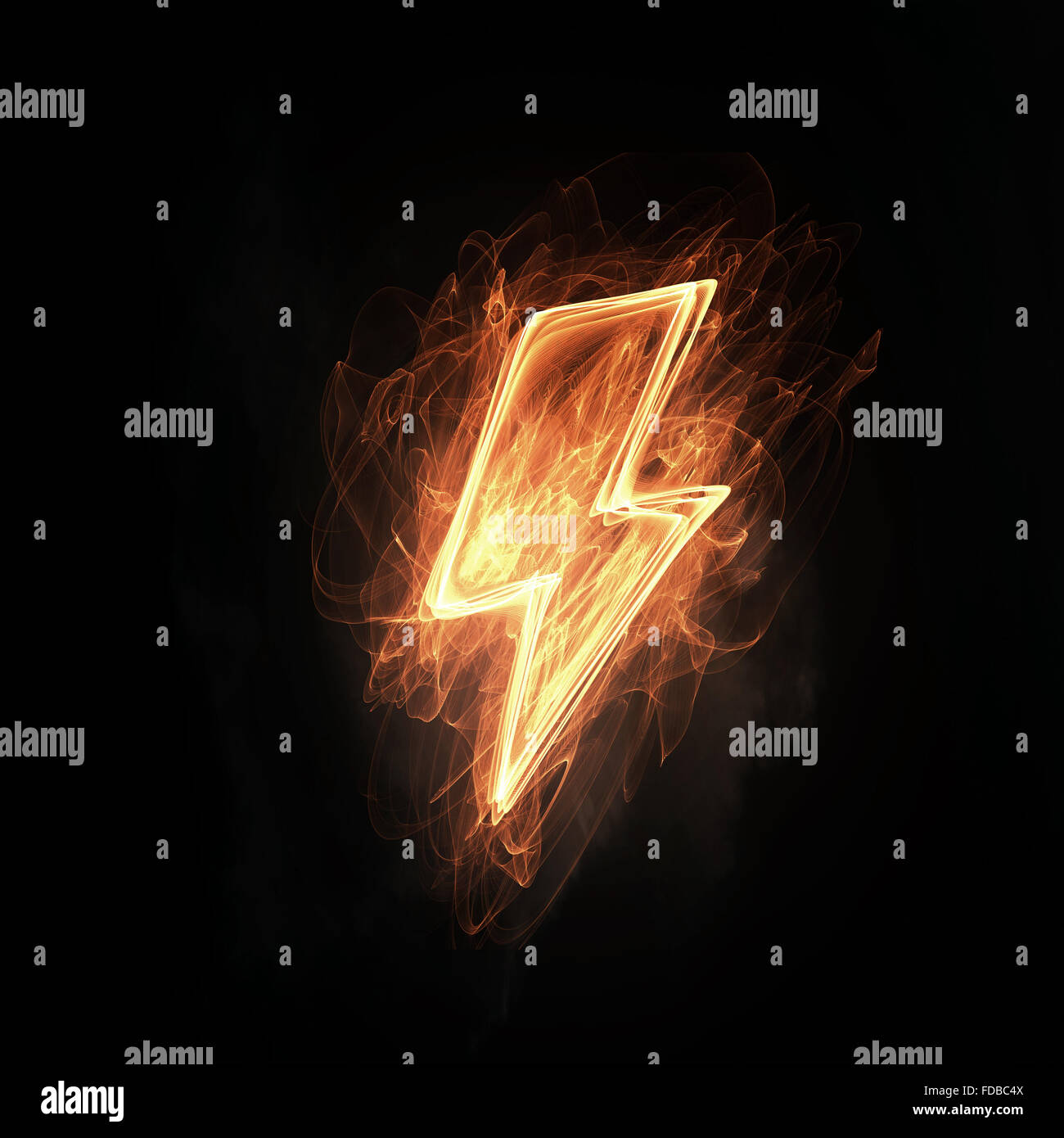 Fire And Lightning Symbol