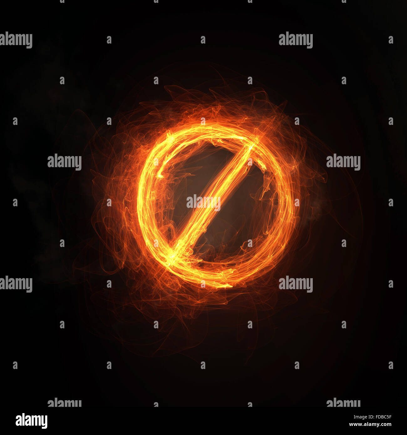 Glowing light stop symbol on dark background Stock Photo - Alamy