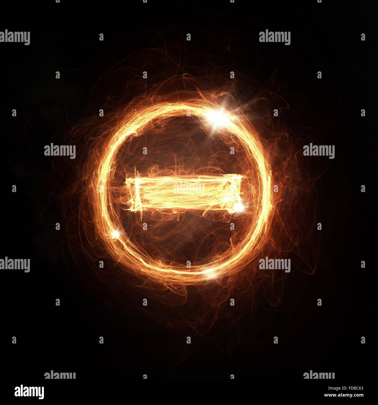 Glowing light stop symbol on dark background Stock Photo - Alamy