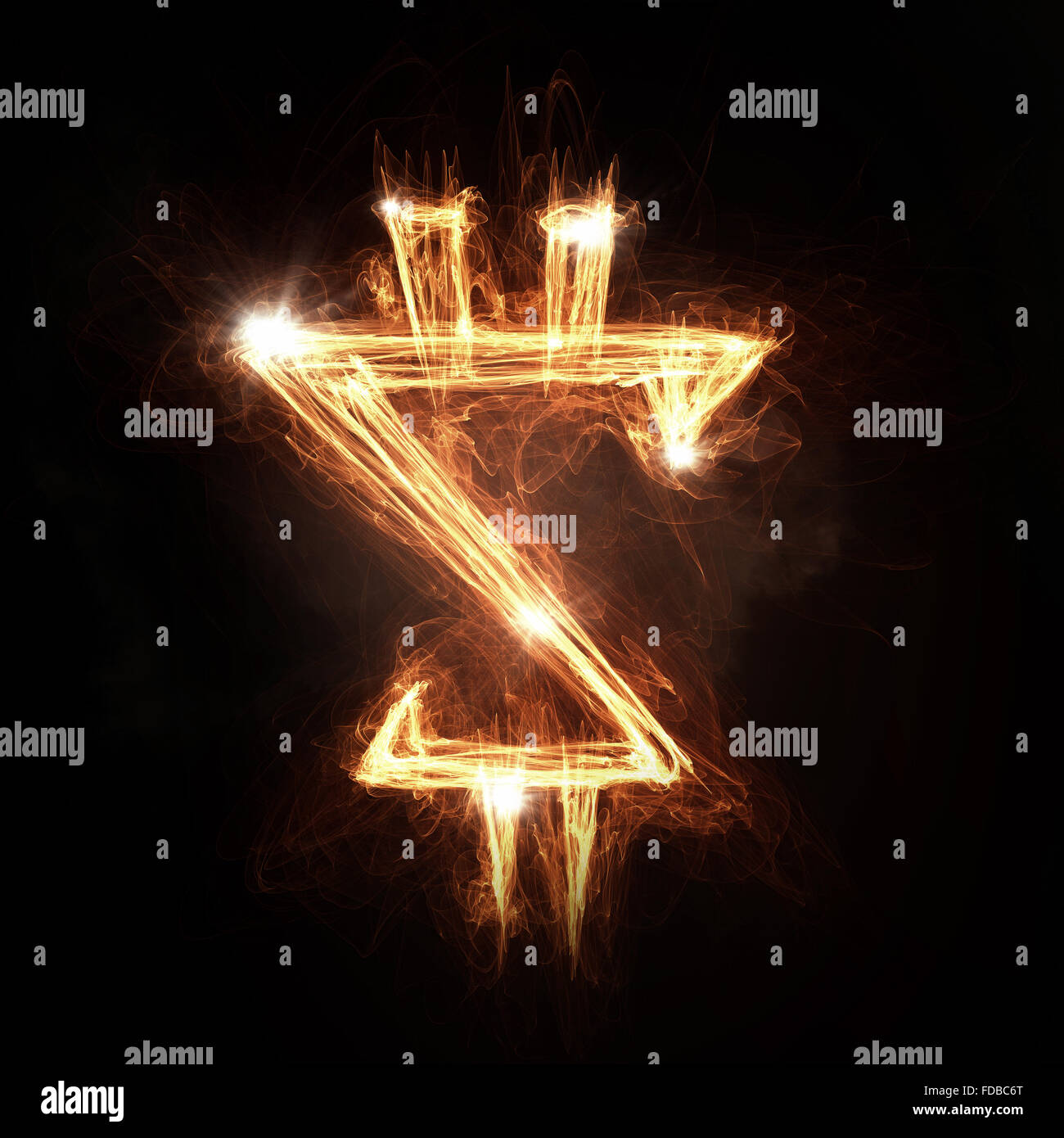 Dollar currency glowing symbol on dark background Stock Photo - Alamy