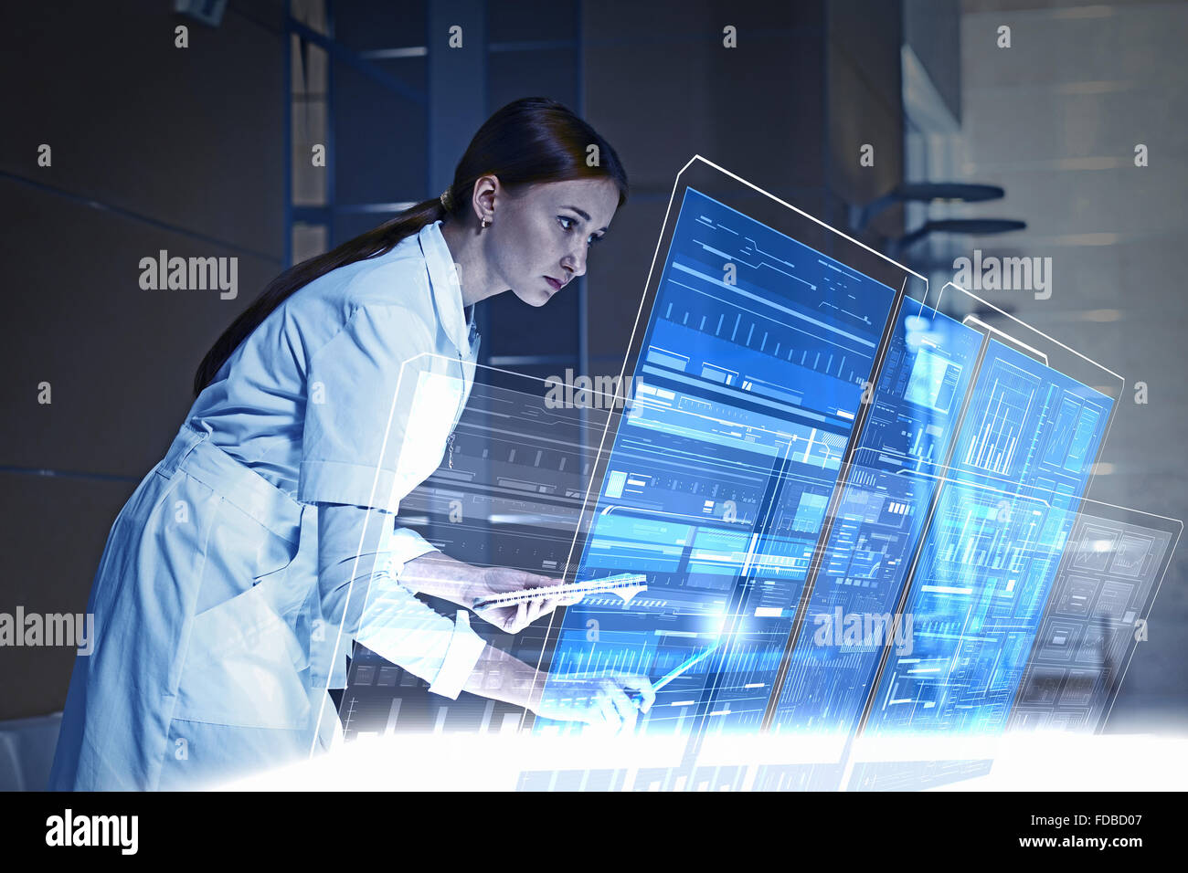 Medicine doctor working with modern computer interface Stock Photo - Alamy