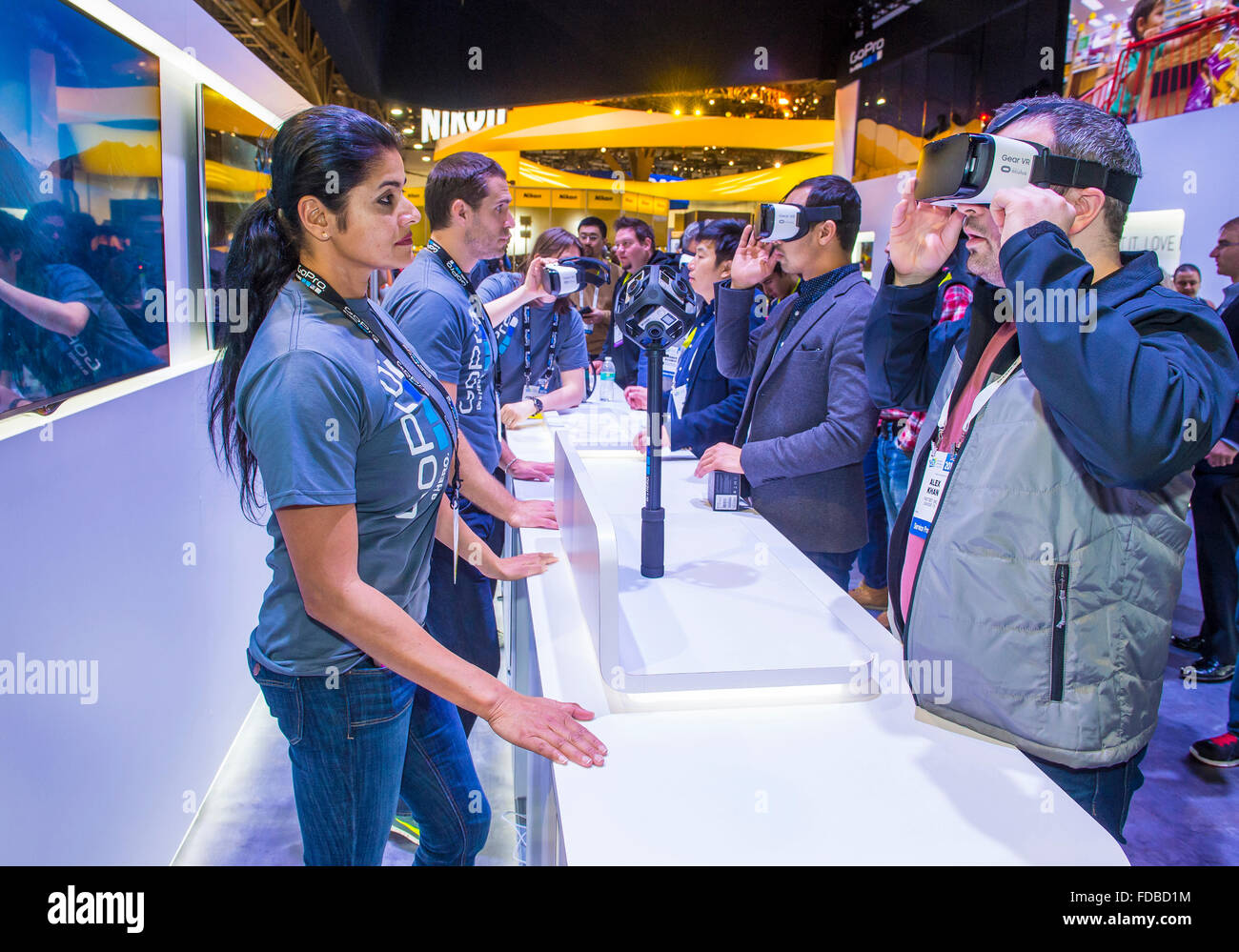 The Sony booth at the CES show in Las Vegas Stock Photo - Alamy