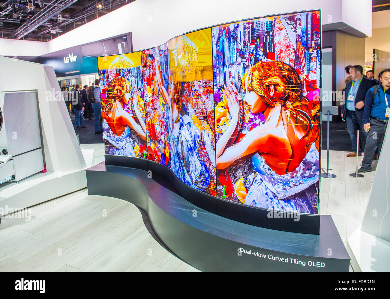 The LG booth at the CES show in Las Vegas Stock Photo - Alamy