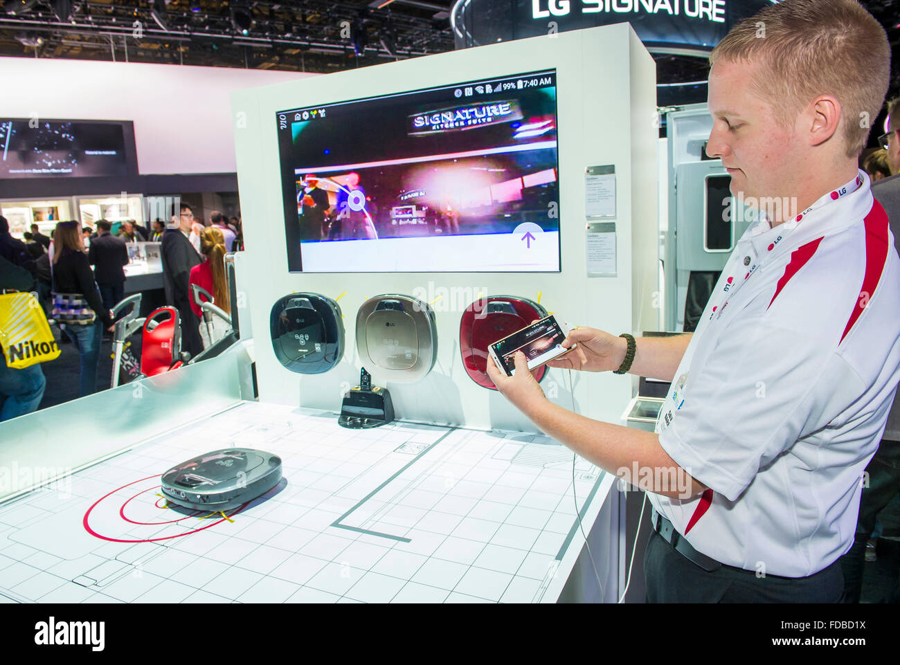 The LG booth at the CES show in Las Vegas Stock Photo - Alamy