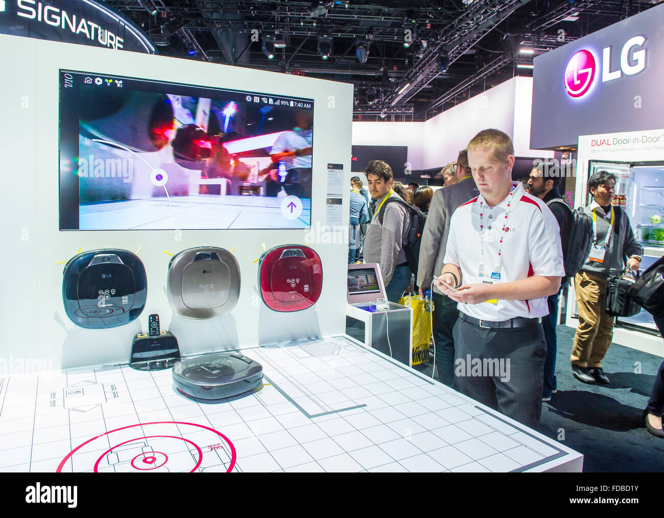 The LG booth at the CES show in Las Vegas Stock Photo - Alamy