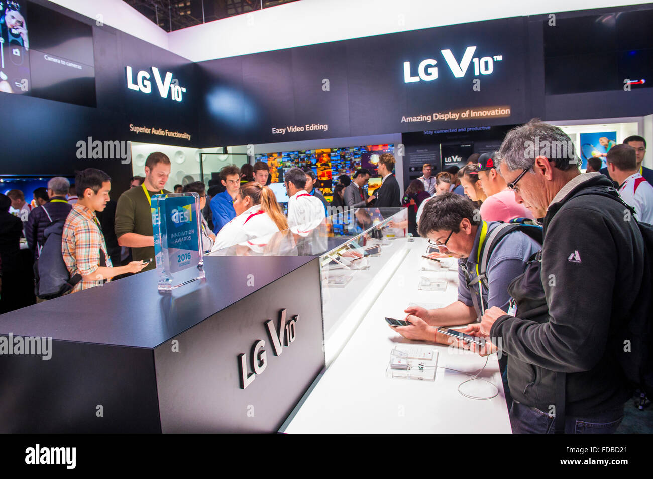 The LG booth at the CES show in Las Vegas Stock Photo - Alamy