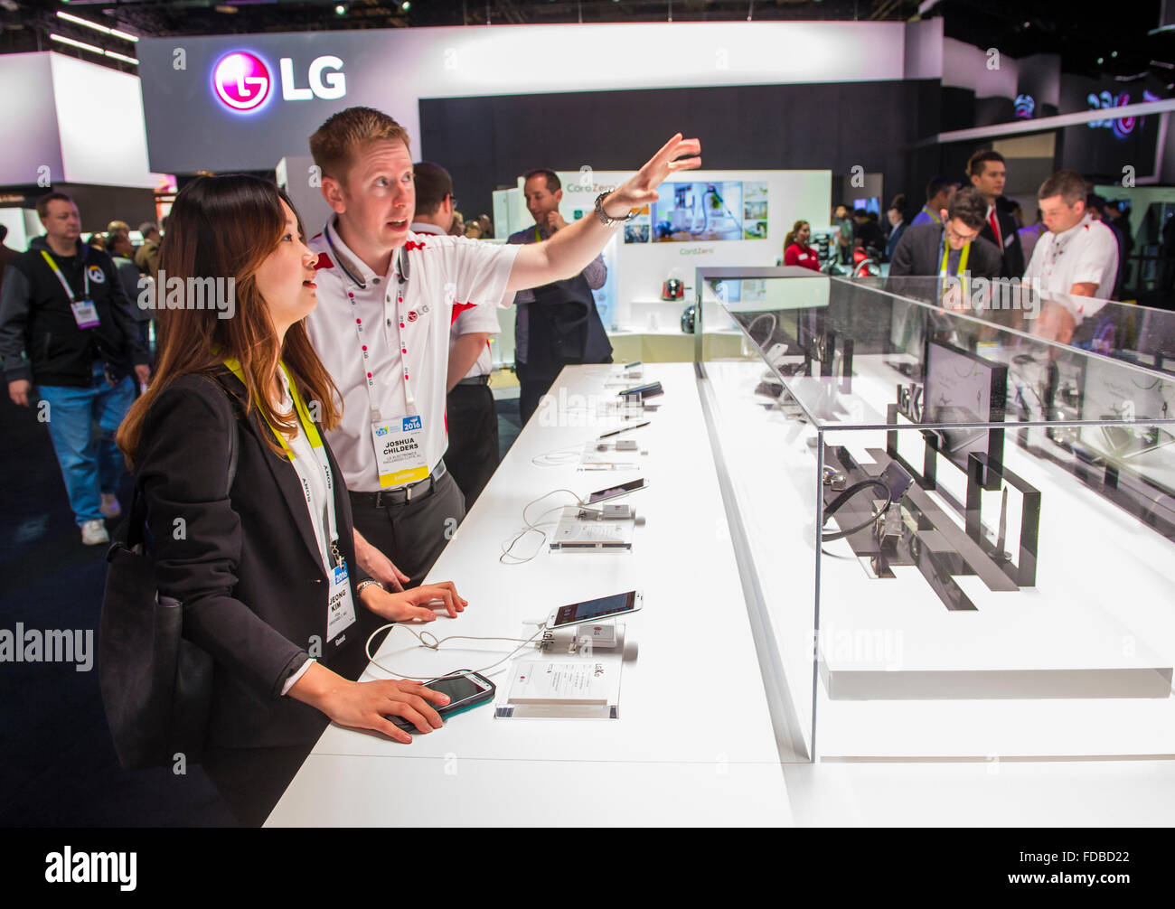 The LG booth at the CES show in Las Vegas Stock Photo - Alamy