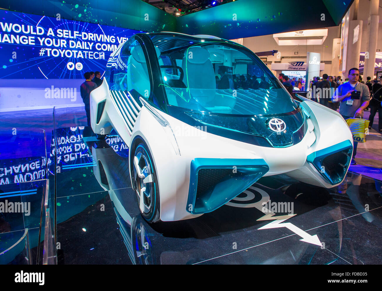 The Toyota FCV Plus Hydrogen Concept car at the CES Show in Las Vegas ...